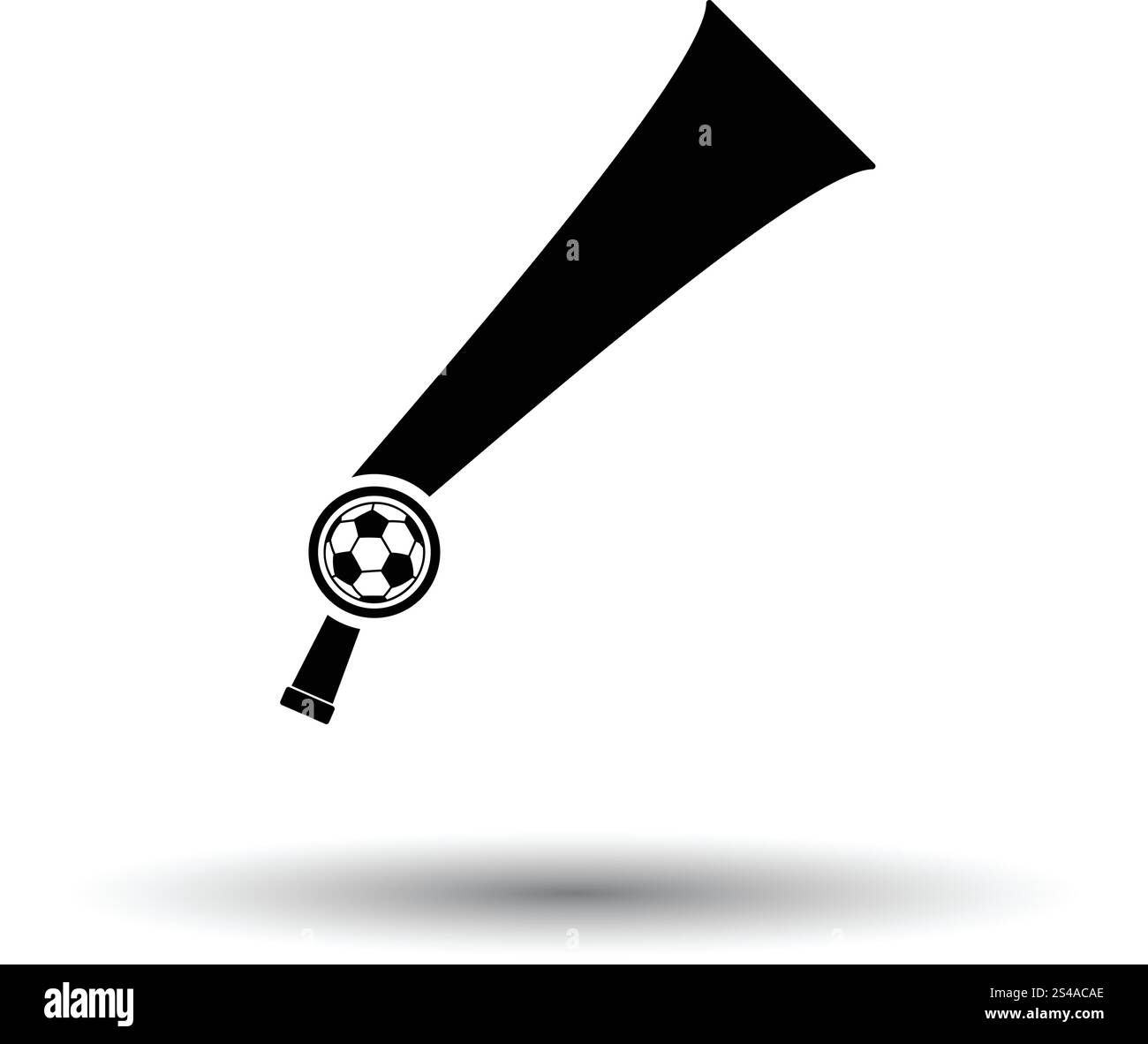 Football fans wind horn toy icon. White background with shadow design ...