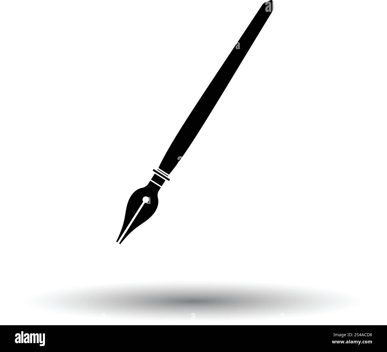 Fountain pen icon. White background with shadow design. Vector ...