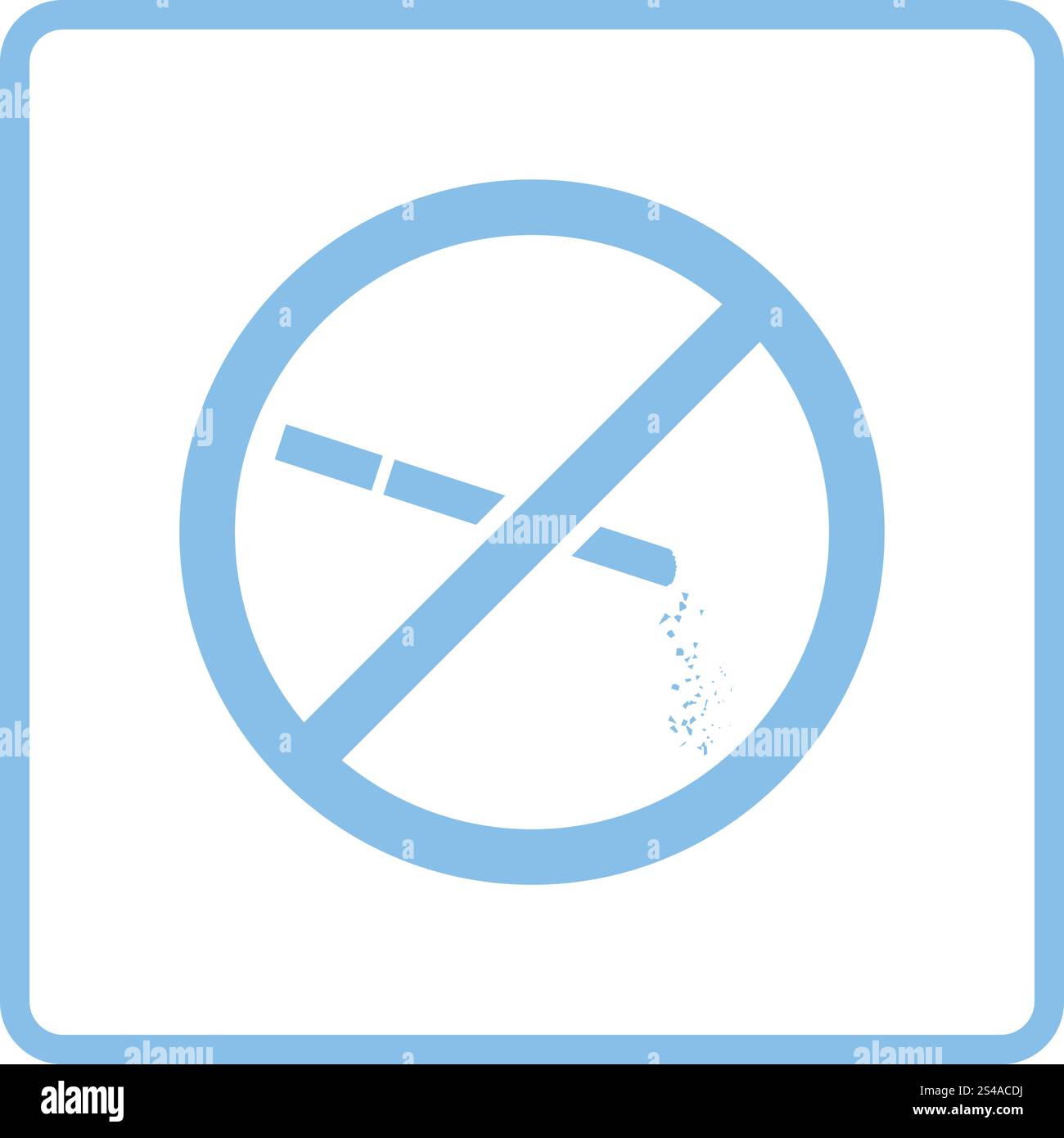 No smoking icon. Blue frame design. Vector illustration Stock Vector ...