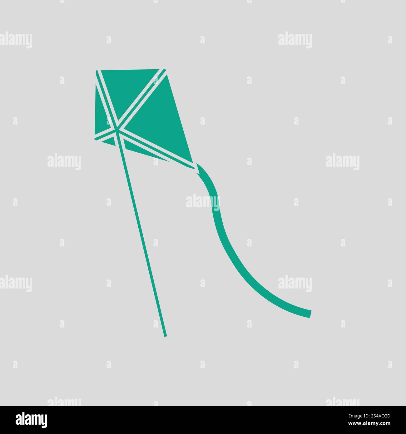 Kite in sky icon. Gray background with green. Vector illustration Stock ...