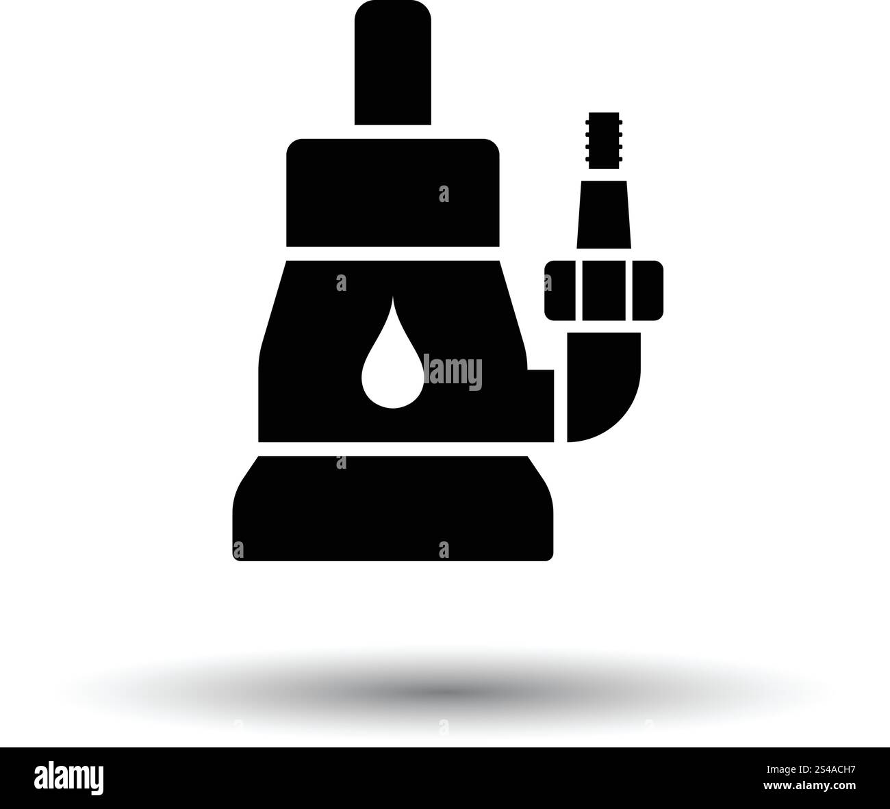 Submersible water pump icon. White background with shadow design ...