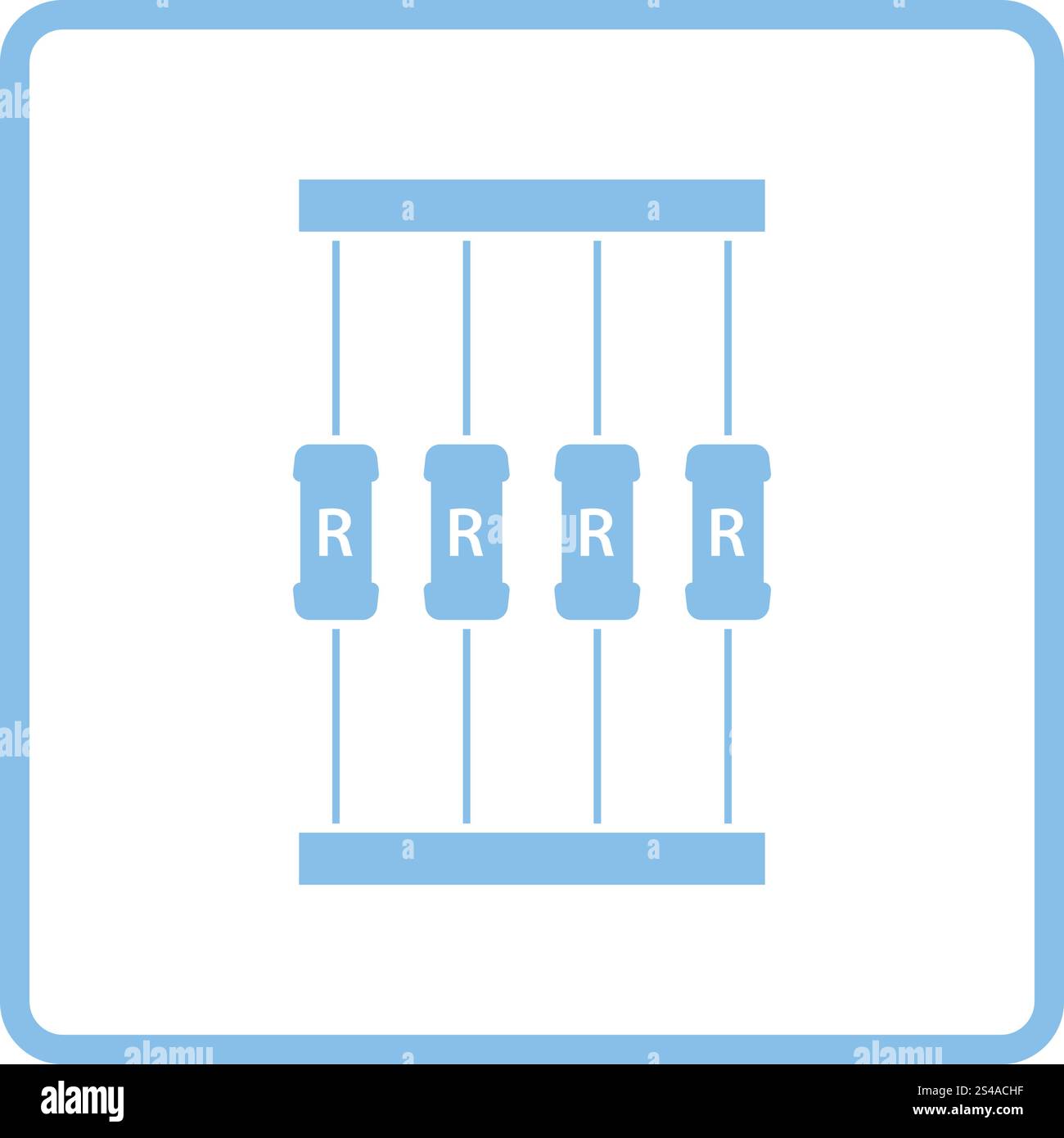 Resistor tape icon. Blue frame design. Vector illustration Stock Vector ...