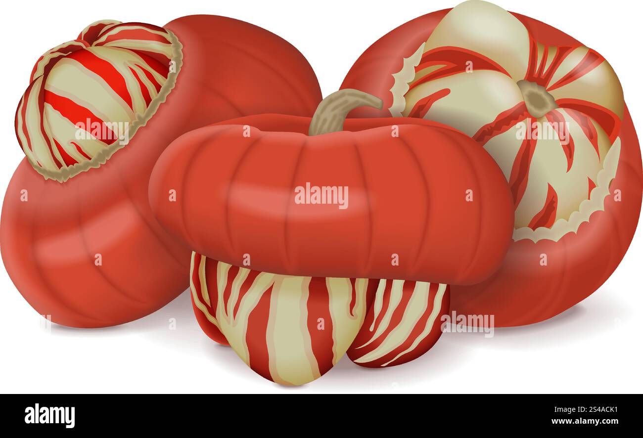 Group of Turban Squash or Turk s Turban. Winter squash. Cucurbita ...