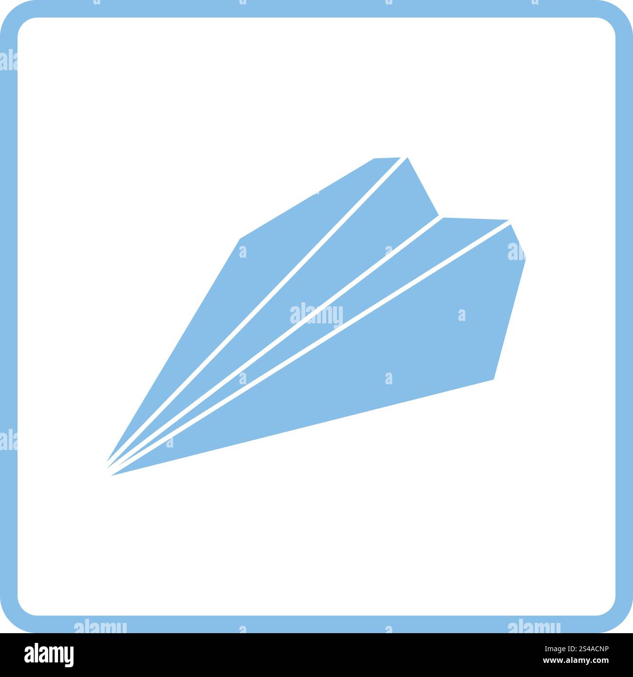 Paper plane icon. Blue frame design. Vector illustration Stock Vector ...
