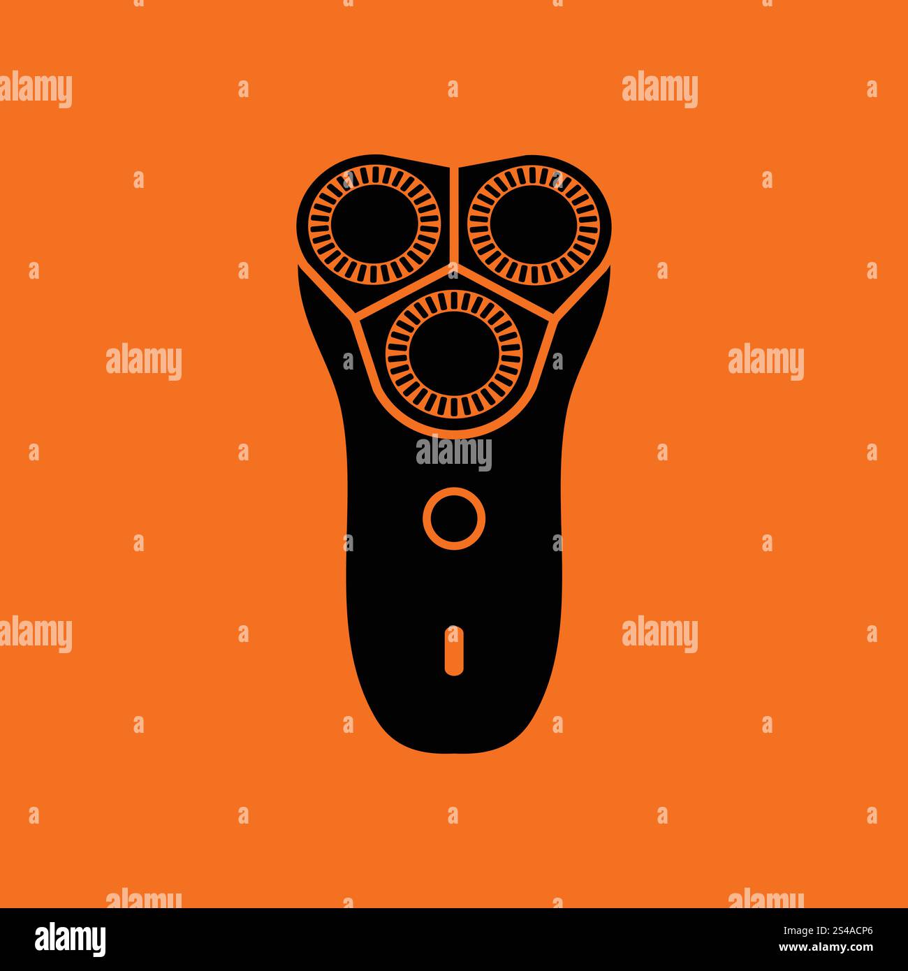 Electric shaver icon. Orange background with black. Vector illustration ...