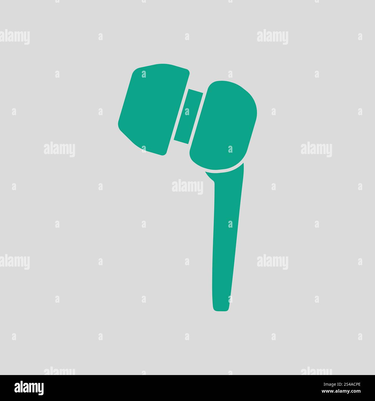 Headset icon. Gray background with green. Vector illustration Stock ...