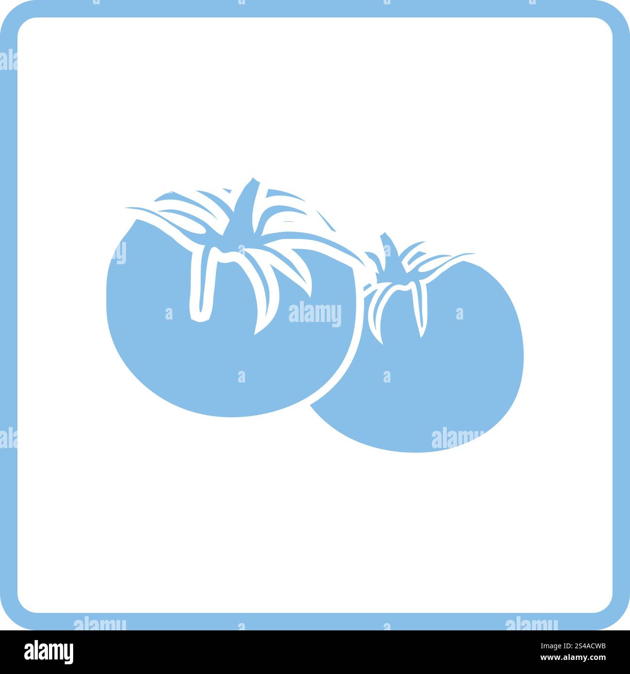 Tomatoes icon. Blue frame design. Vector illustration Stock Vector ...