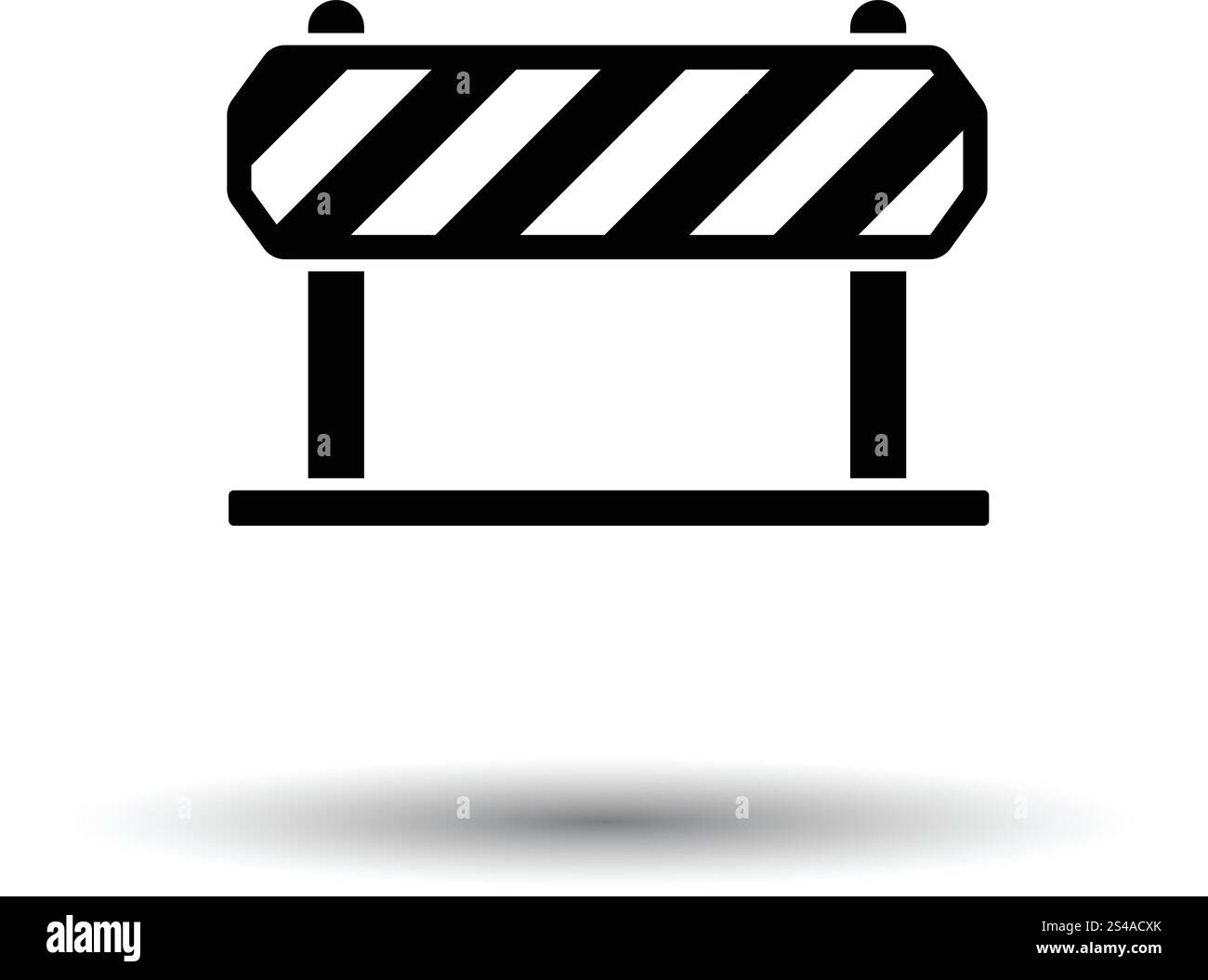 Icon of construction fence. White background with shadow design. Vector ...