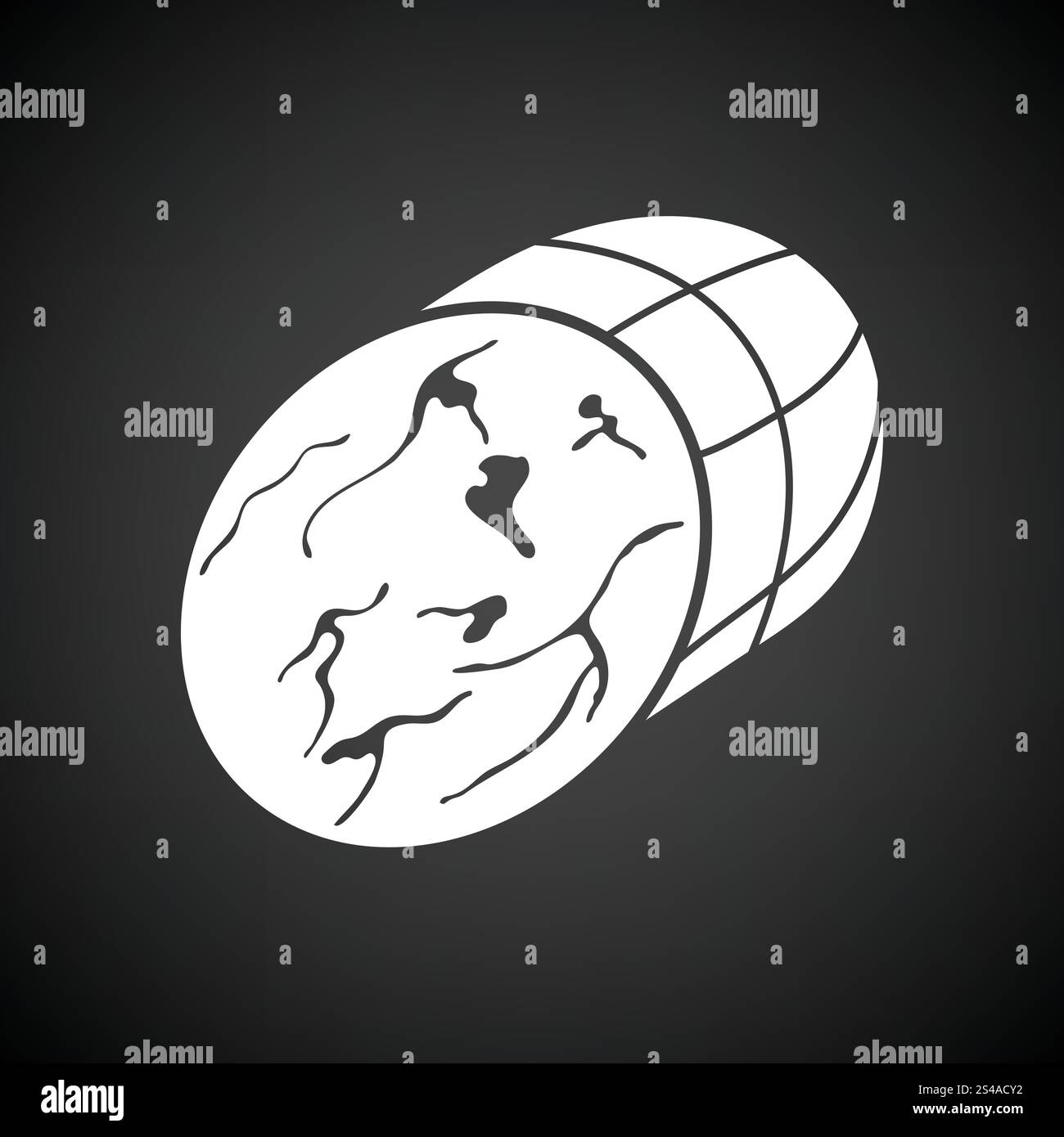 Ham icon. Black background with white. Vector illustration Stock Vector ...