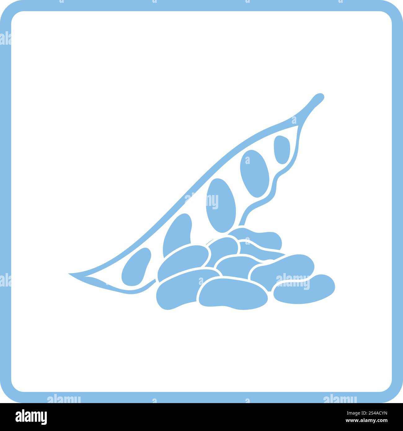 Beans icon. Blue frame design. Vector illustration Stock Vector Image ...