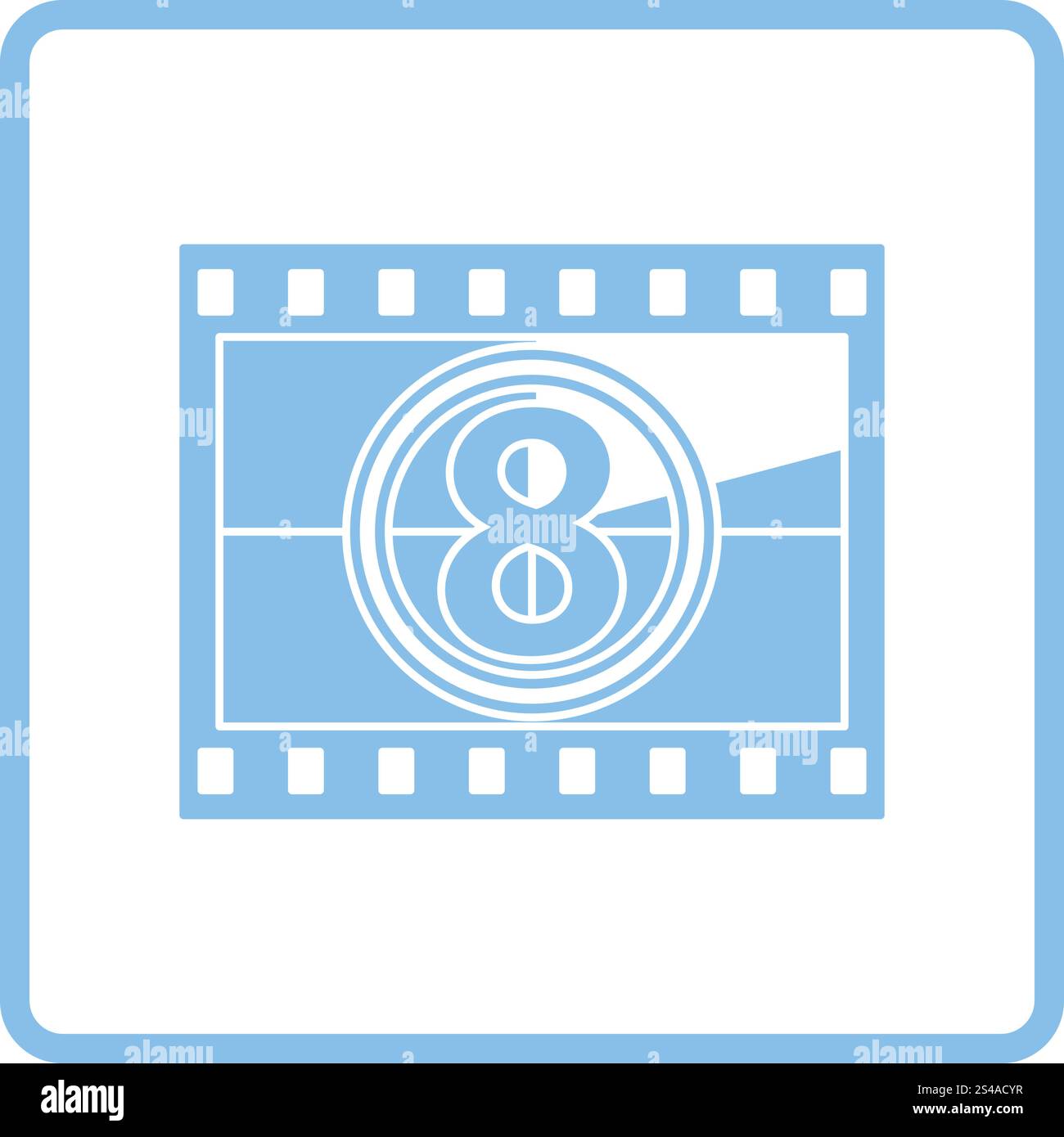 Number animation blue screen motion Stock Vector Images - Alamy