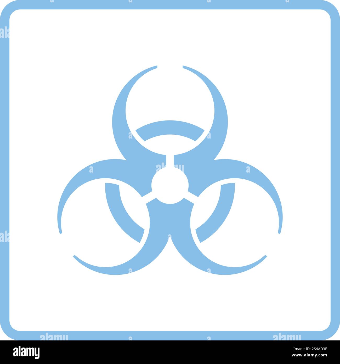 Biohazard icon. Blue frame design. Vector illustration Stock Vector ...
