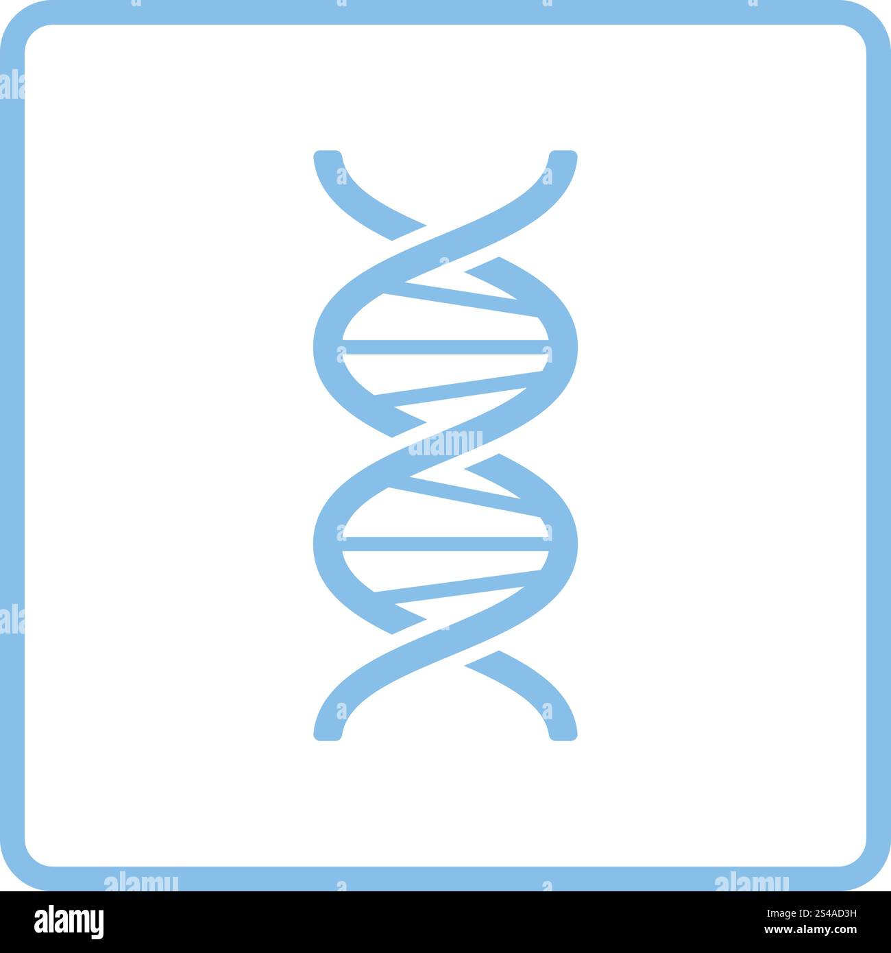 DNA icon. Blue frame design. Vector illustration Stock Vector Image ...