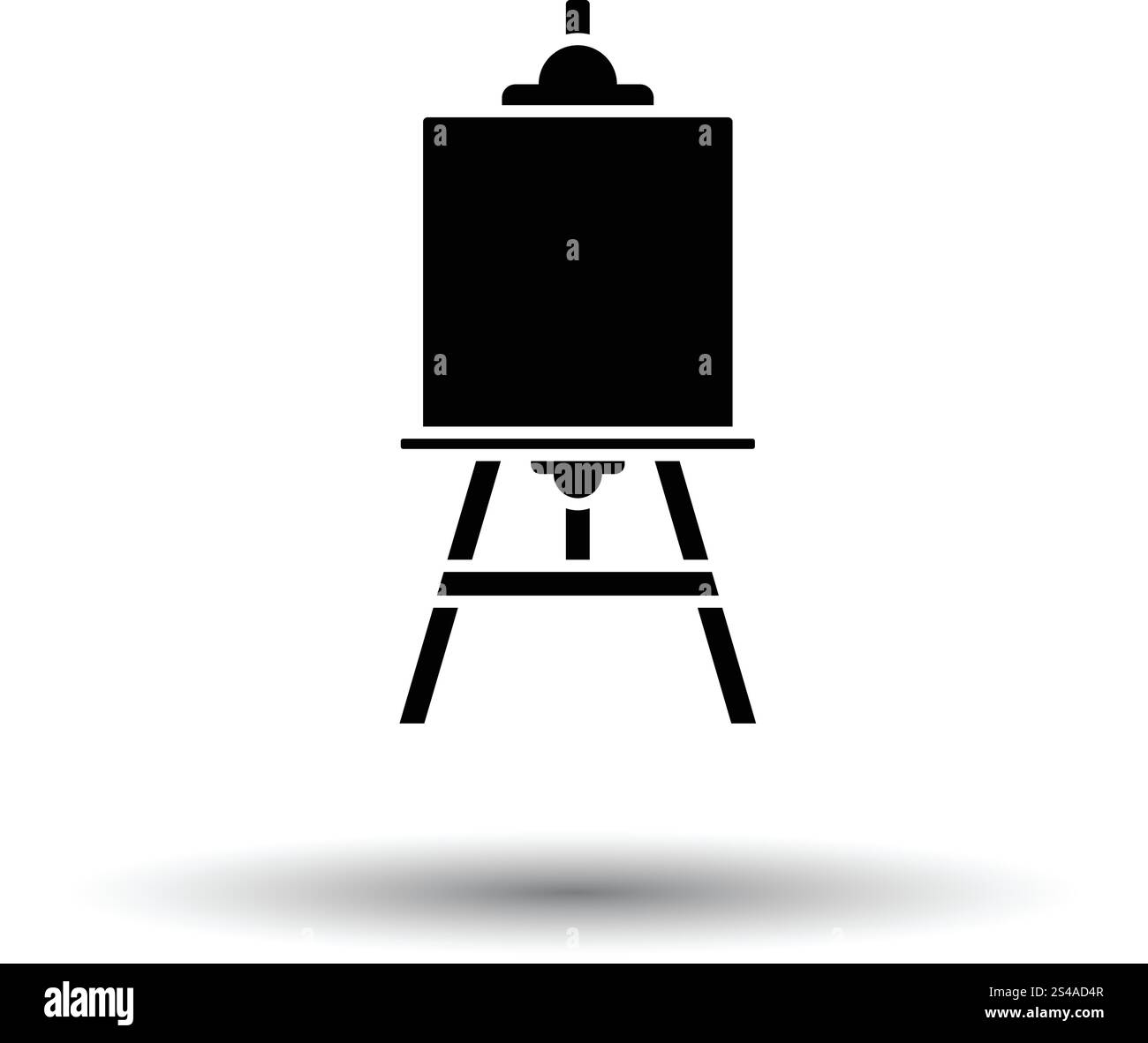 Easel icon. White background with shadow design. Vector illustration ...