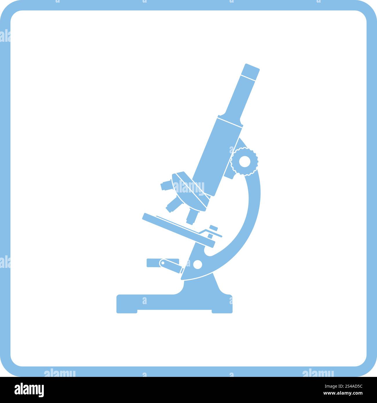Icon of chemistry microscope. White background with shadow design ...