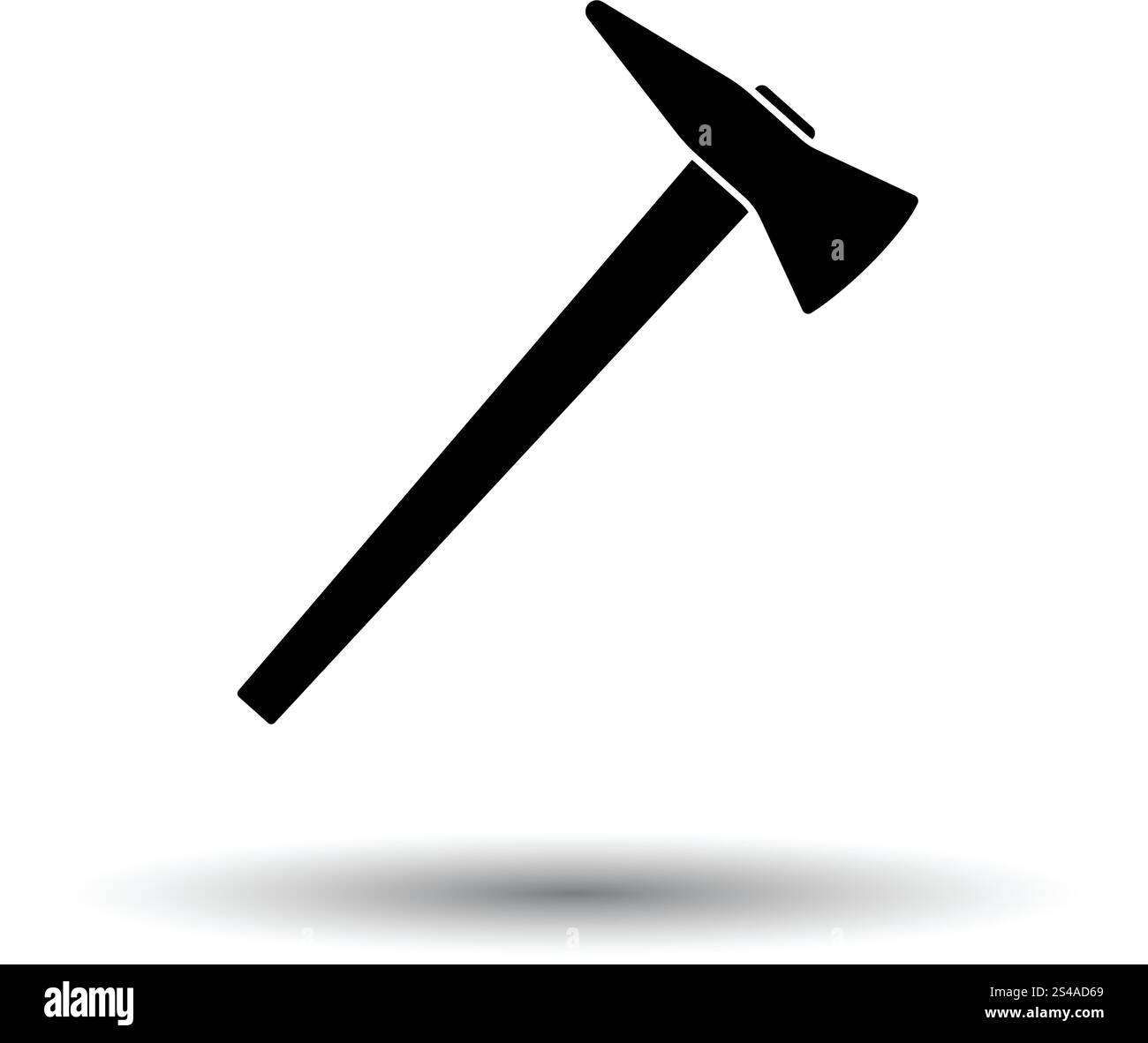 Fire axe icon. White background with shadow design. Vector illustration ...