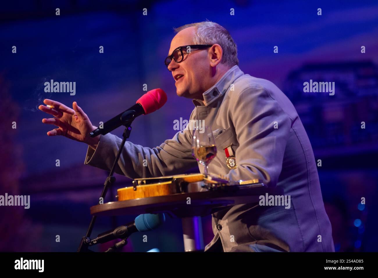 Cologne, Germany. 10th Jan, 2025. JP Weber, a German musician, performs ...