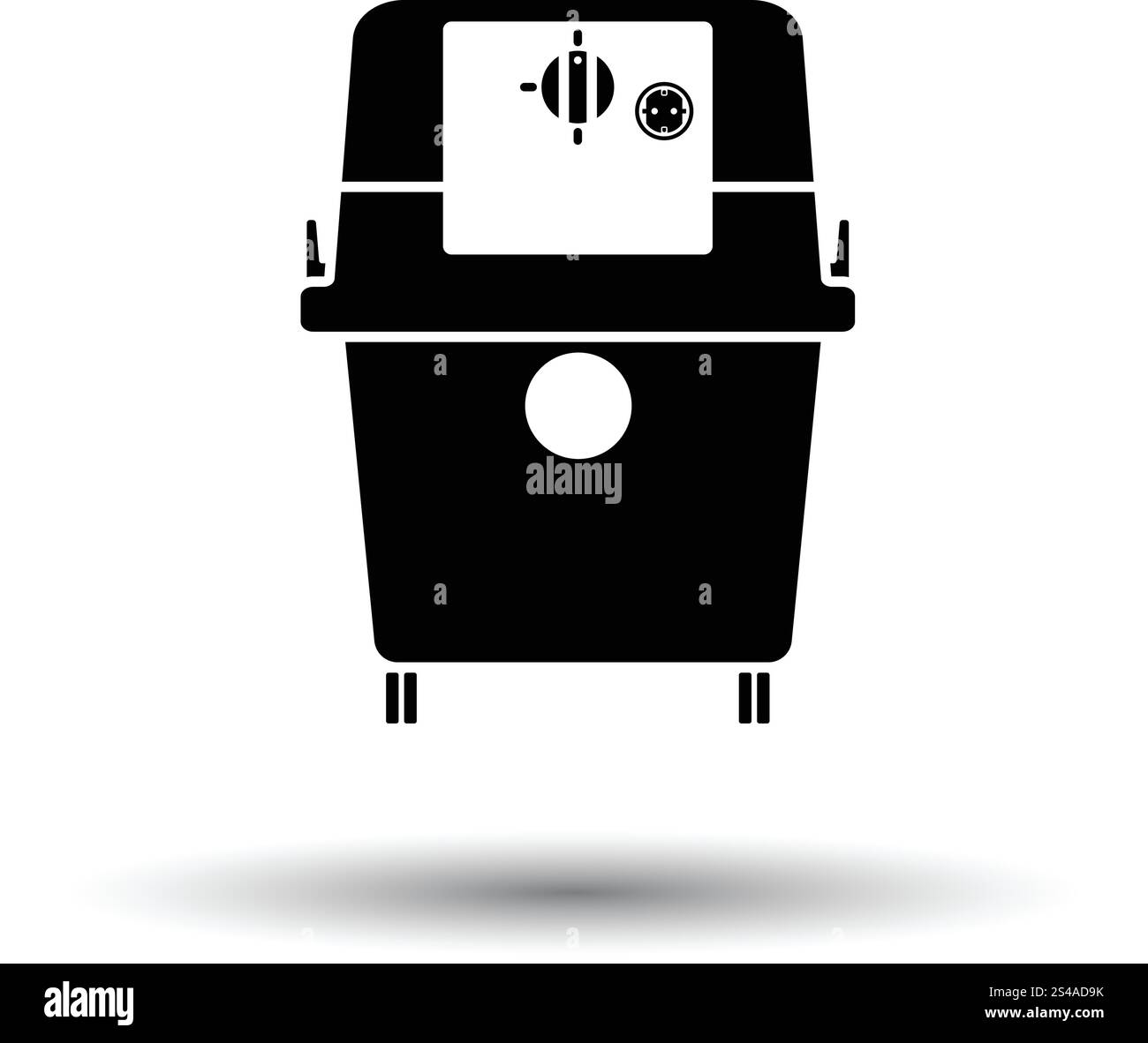 Vacuum cleaner icon. White background with shadow design. Vector ...