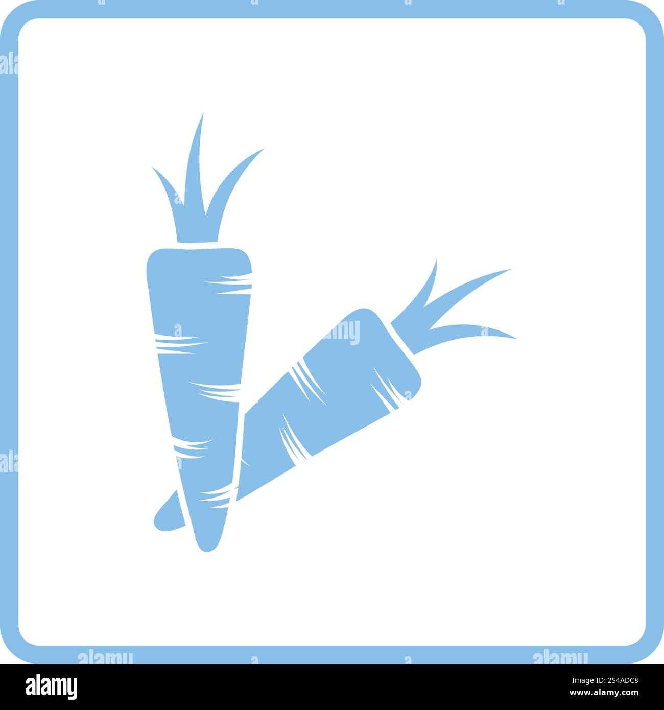 Carrot icon. Blue frame design. Vector illustration Stock Vector Image ...