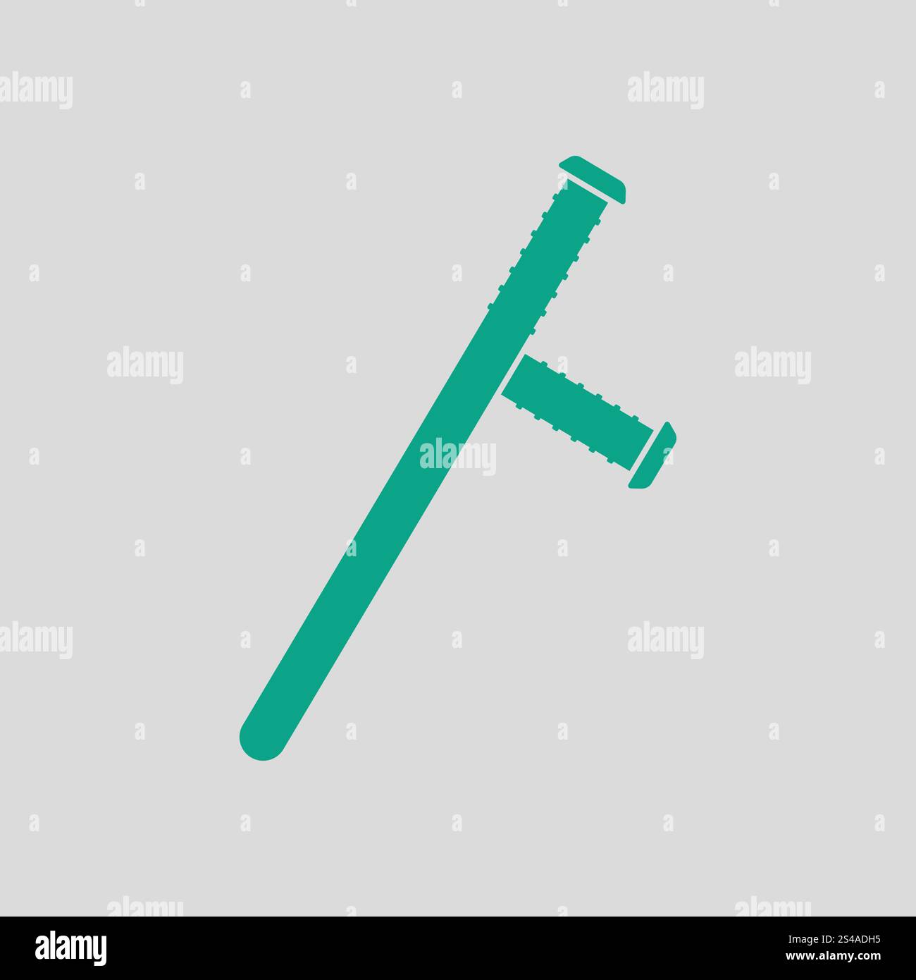 Police baton icon. Gray background with green. Vector illustration ...