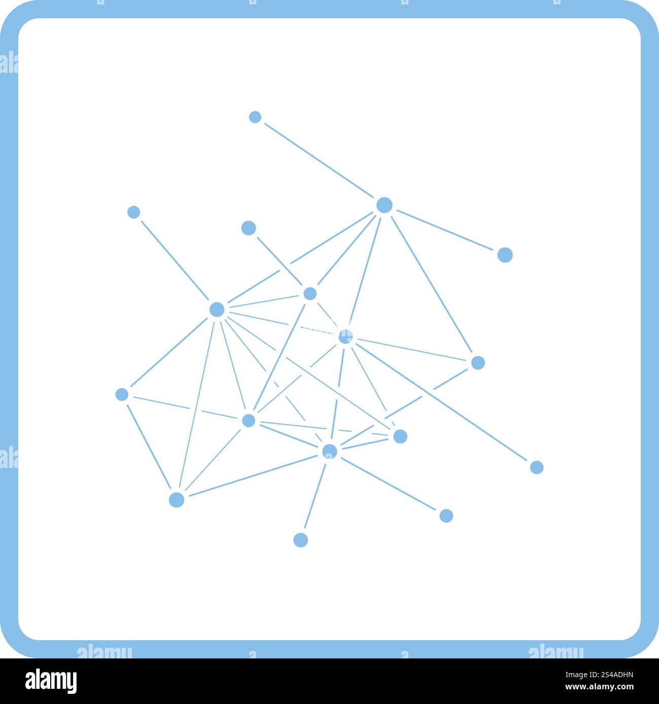 Connection net icon. Blue frame design. Vector illustration Stock ...
