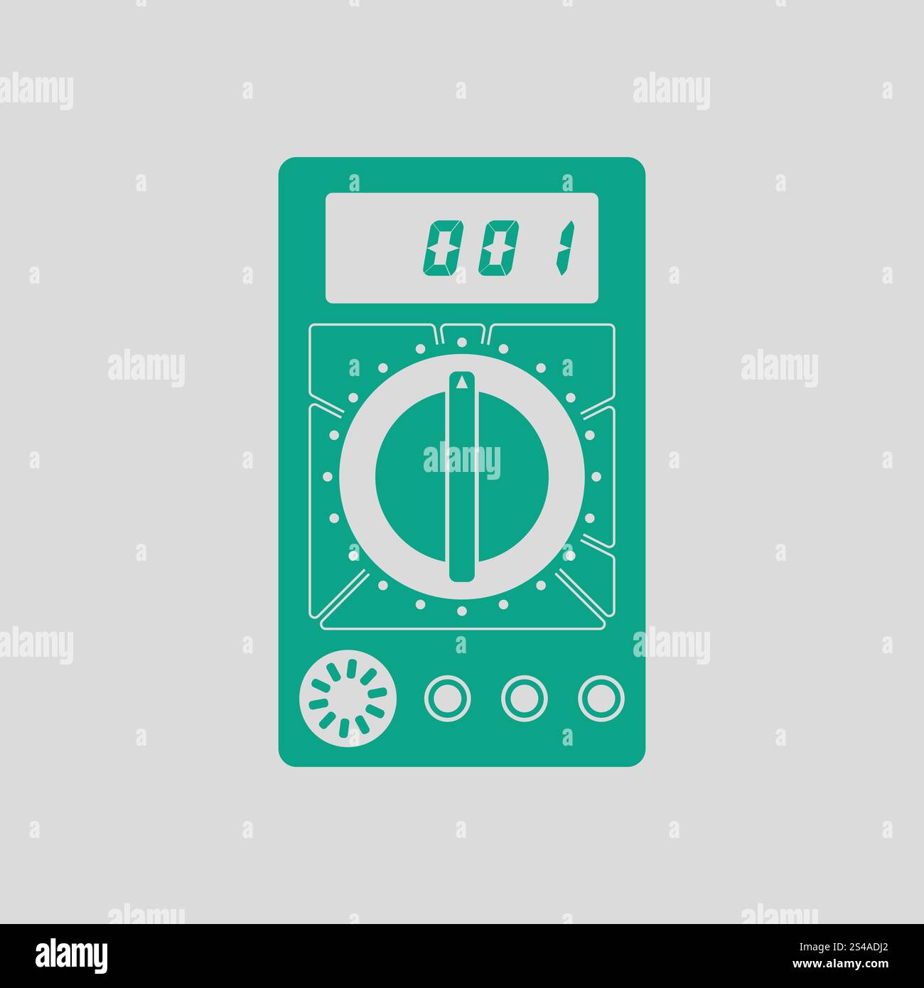 Multimeter icon. Gray background with green. Vector illustration Stock ...