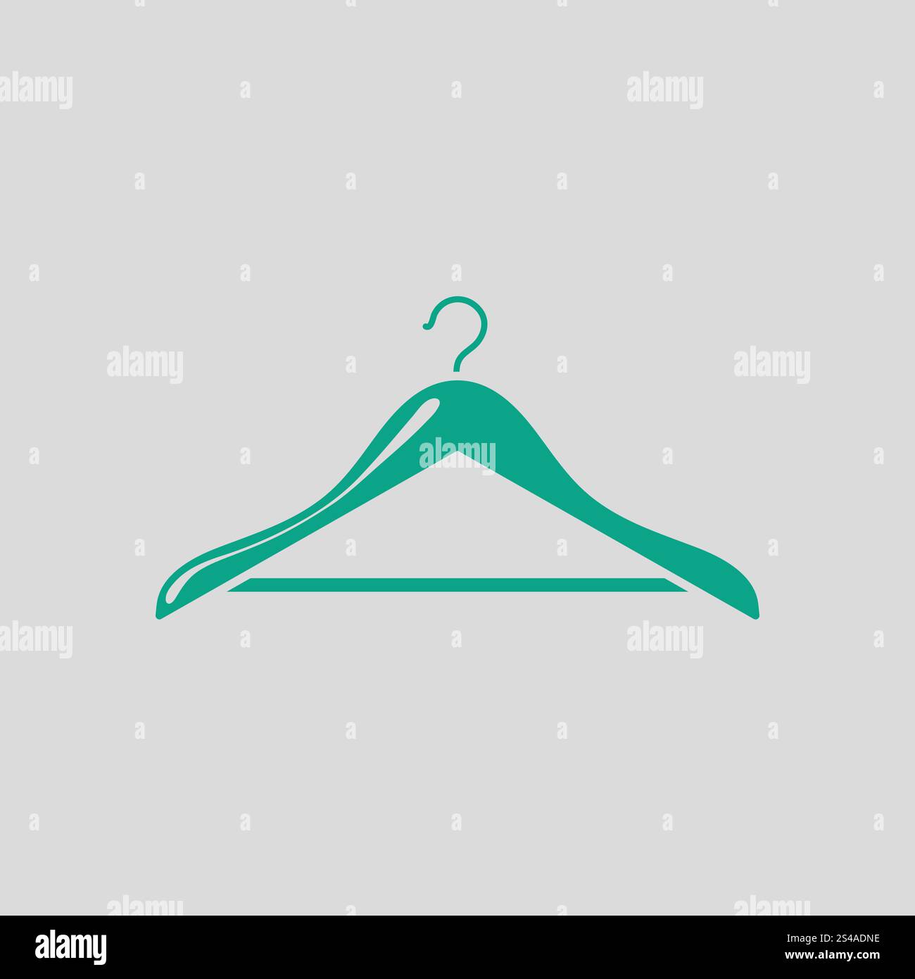 Cloth hanger icon. Gray background with green. Vector illustration ...