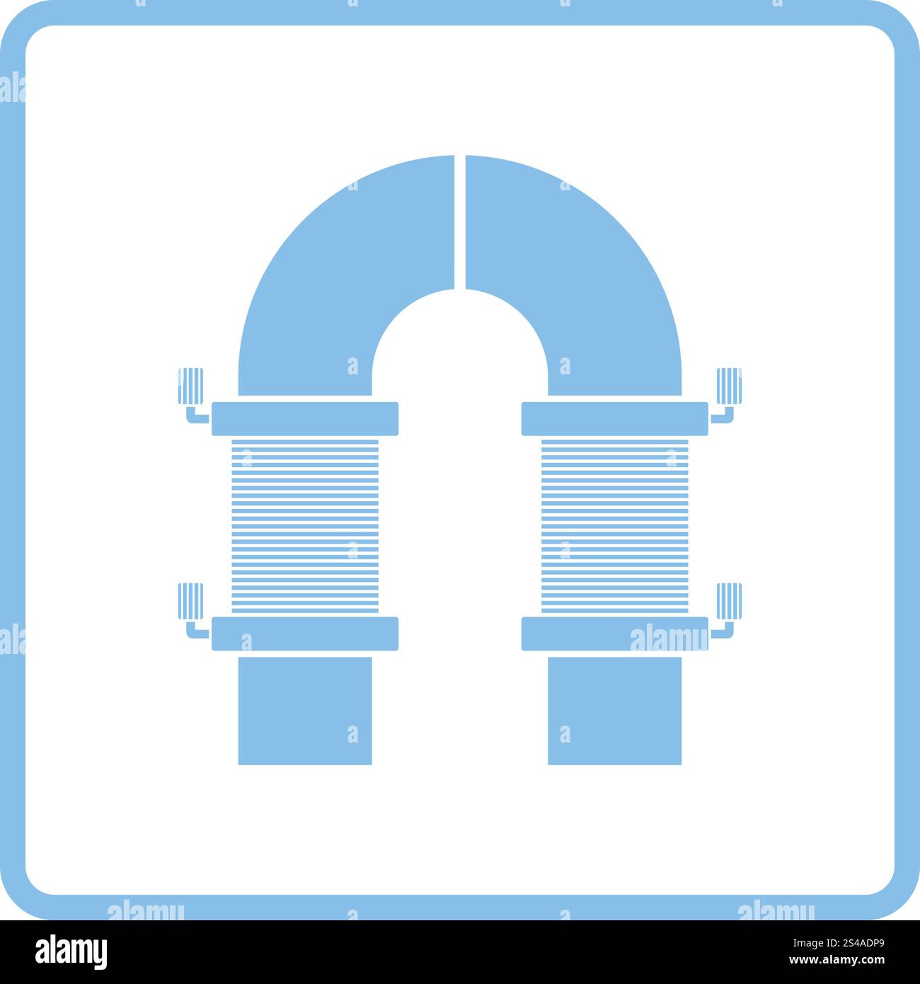 Electric magnet icon. Blue frame design. Vector illustration Stock ...