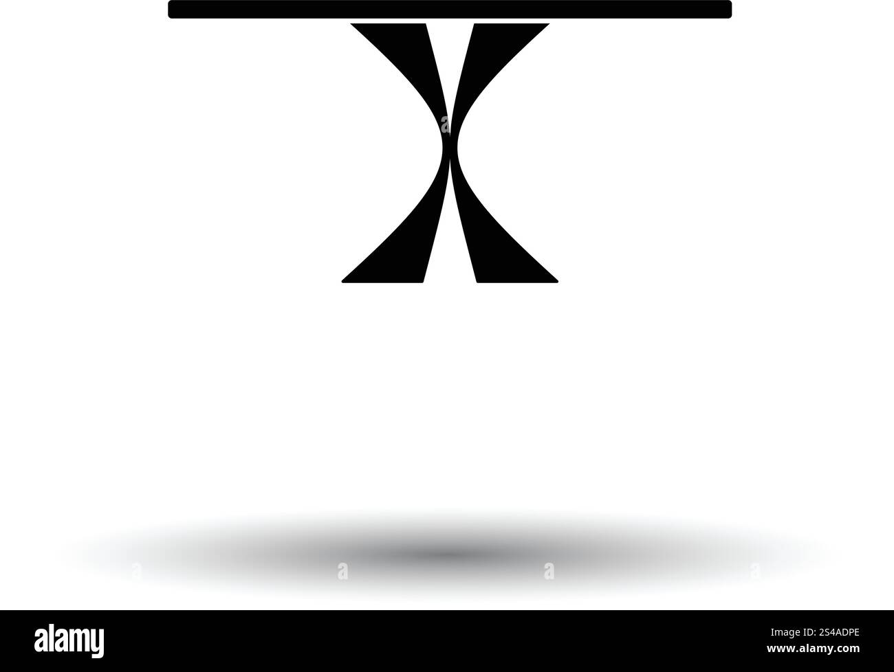 Dinner table icon. White background with shadow design. Vector ...