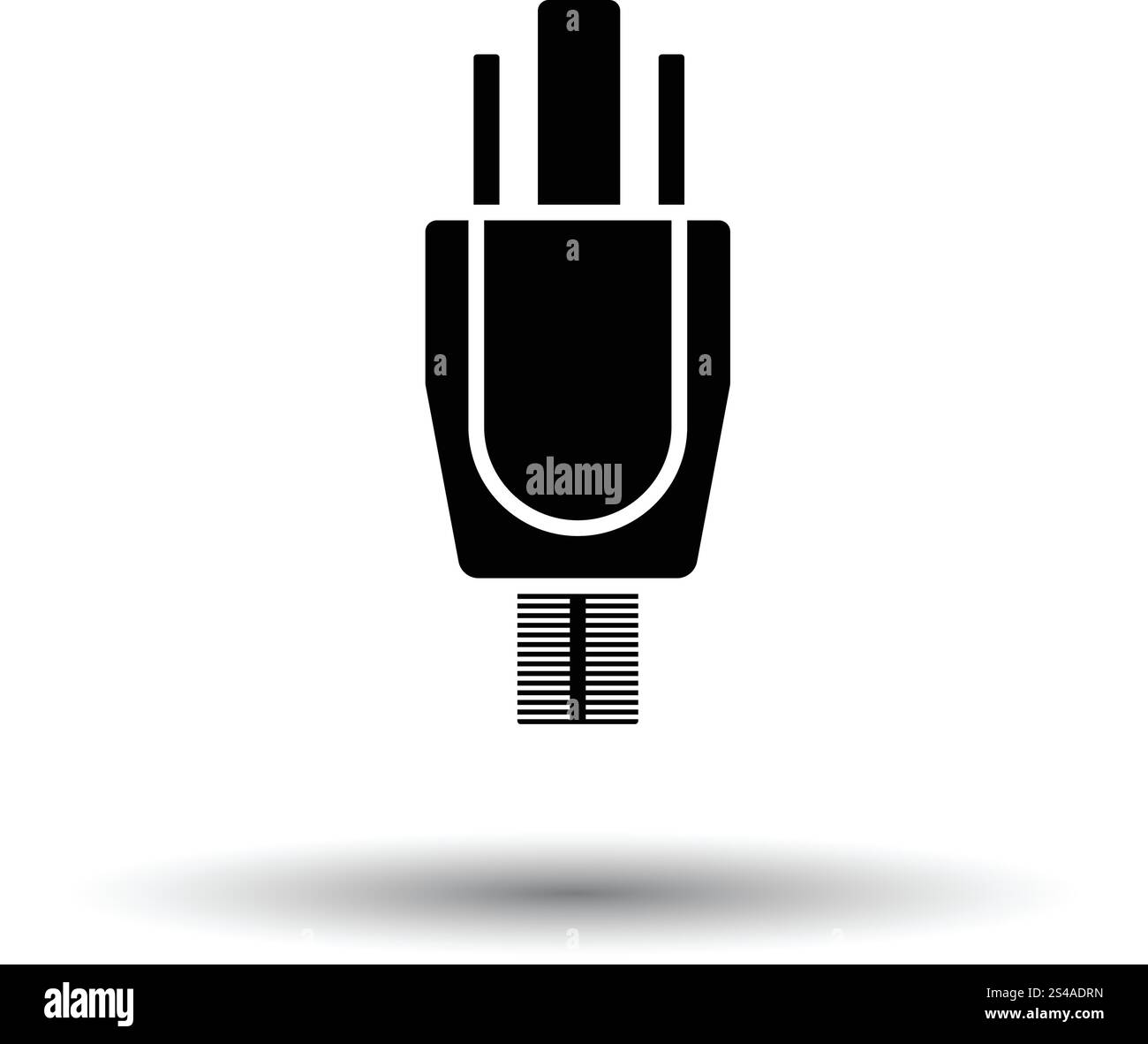 Electrical plug icon. White background with shadow design. Vector ...