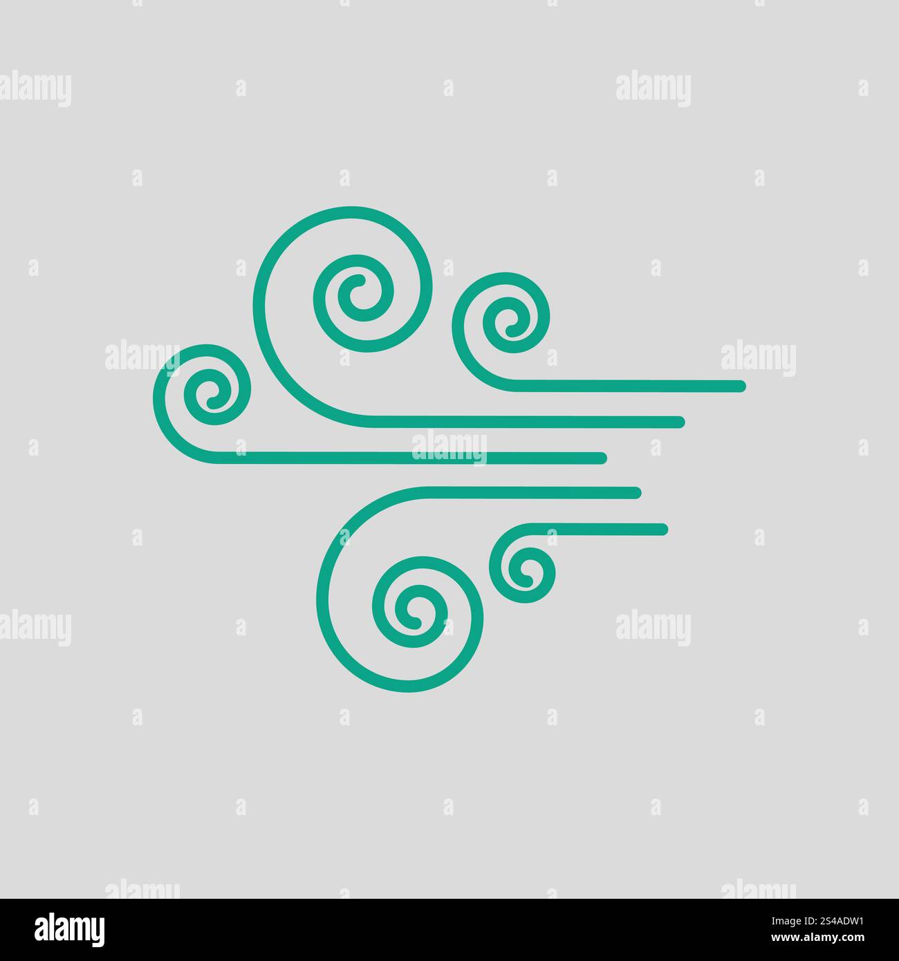 Wind icon. Gray background with green. Vector illustration Stock Vector ...