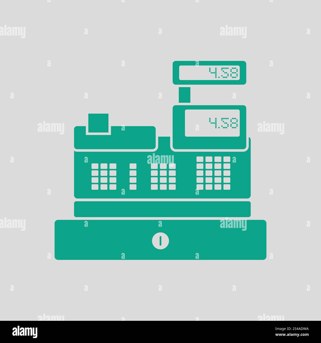 Cashier icon. Gray background with green. Vector illustration Stock ...