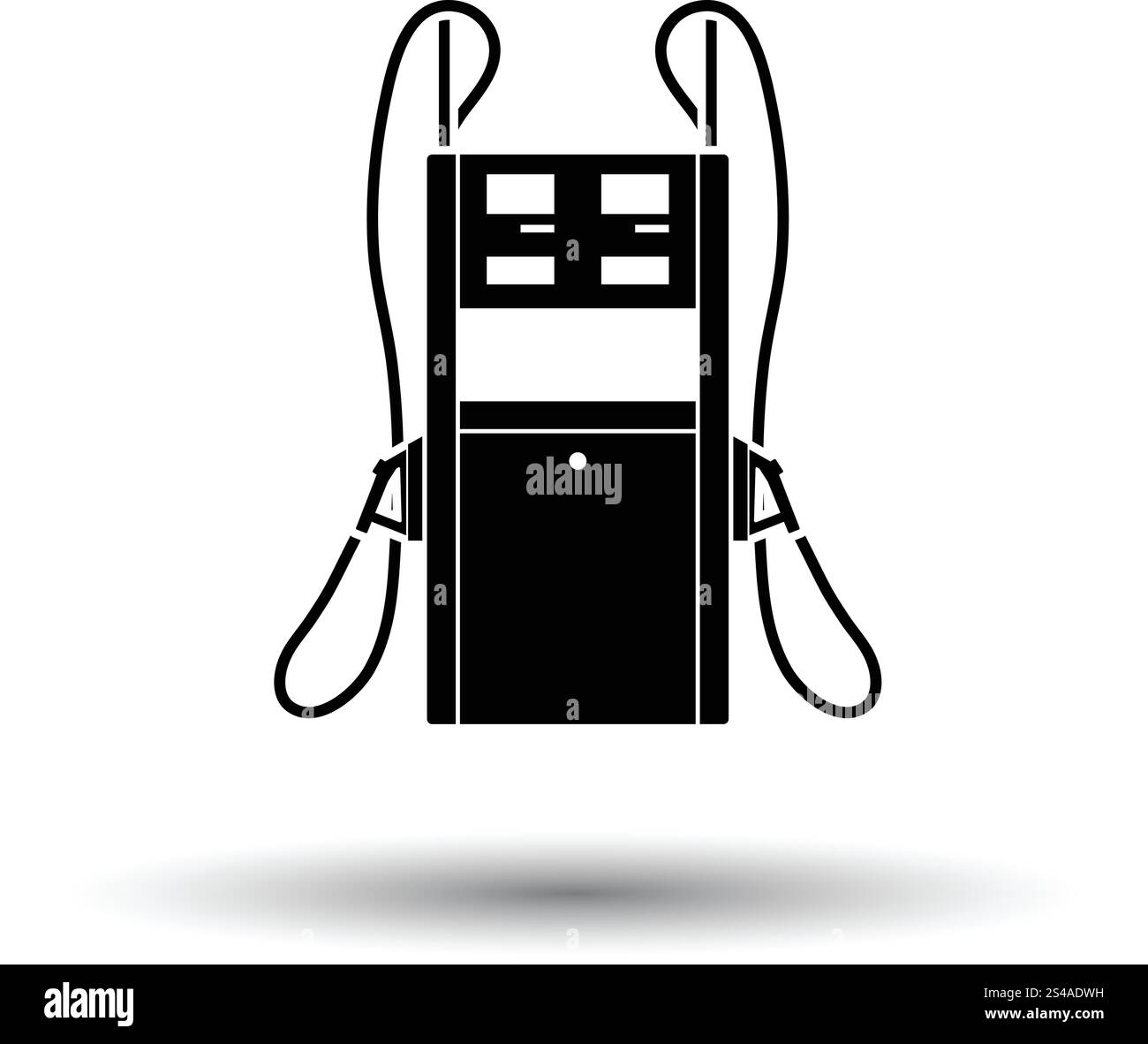 Fuel station icon. White background with shadow design. Vector ...