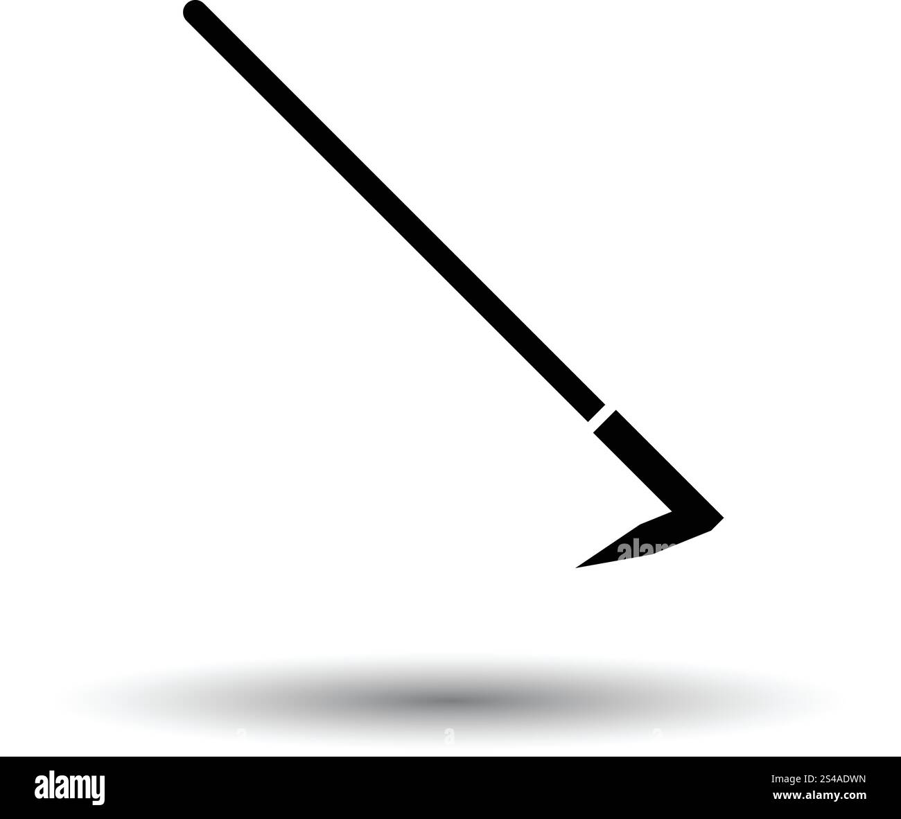 Hoe icon. White background with shadow design. Vector illustration ...