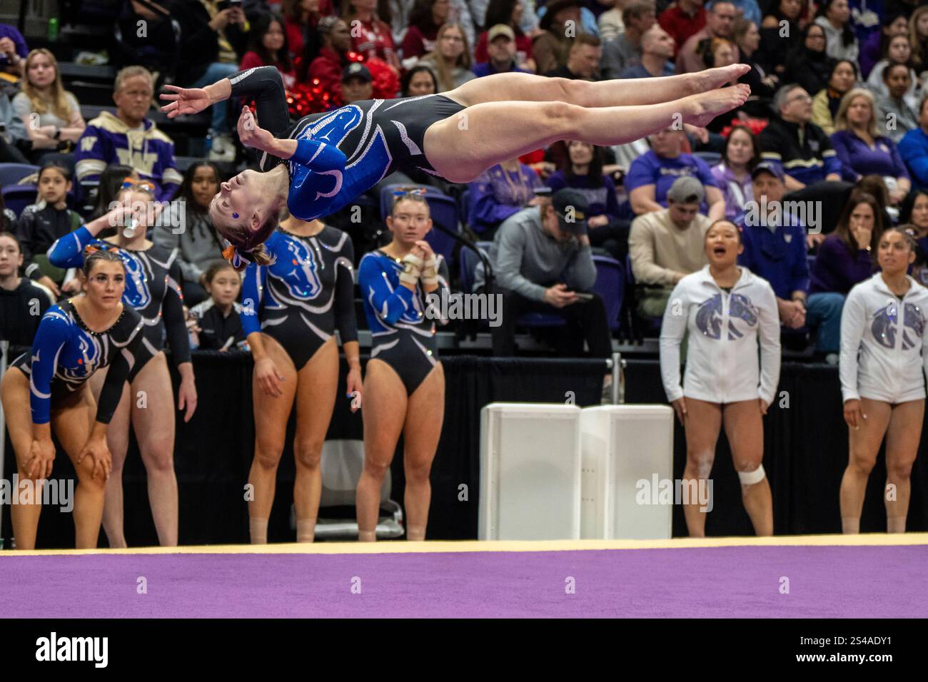 Boise State's Bridget Kemp comptes in the floor routine during an NCAA ...