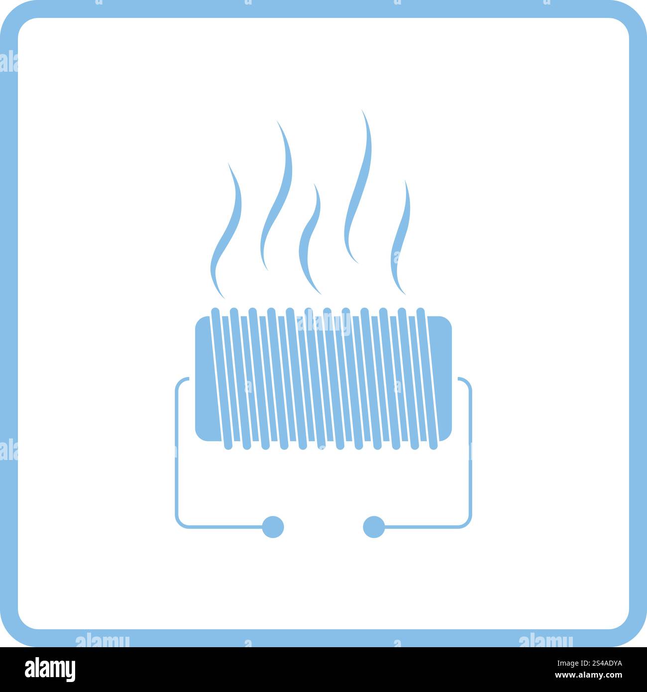 Electrical heater icon. Blue frame design. Vector illustration Stock ...