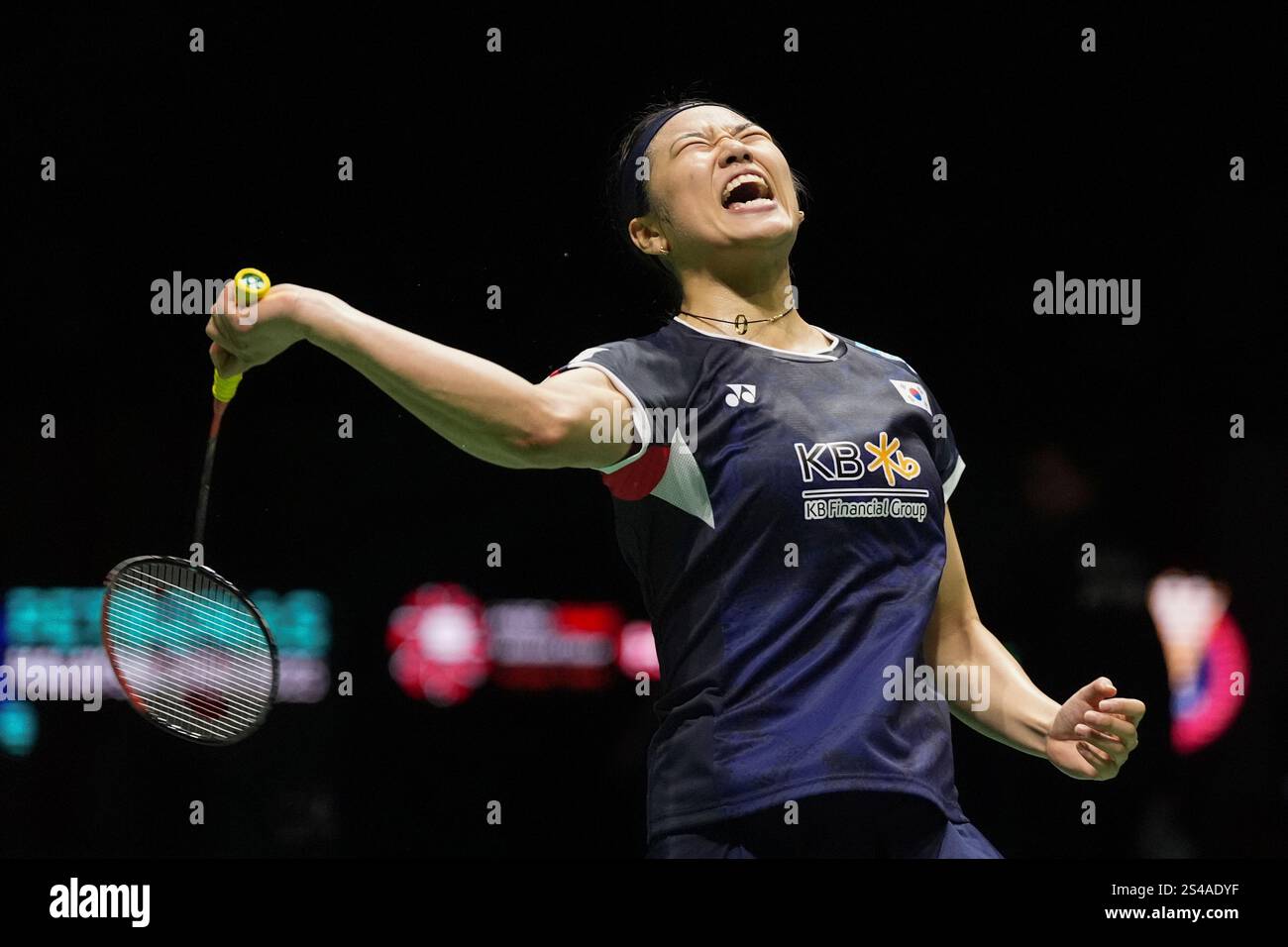 South Korea's An Se Young celebrates victory against Thailand's ...