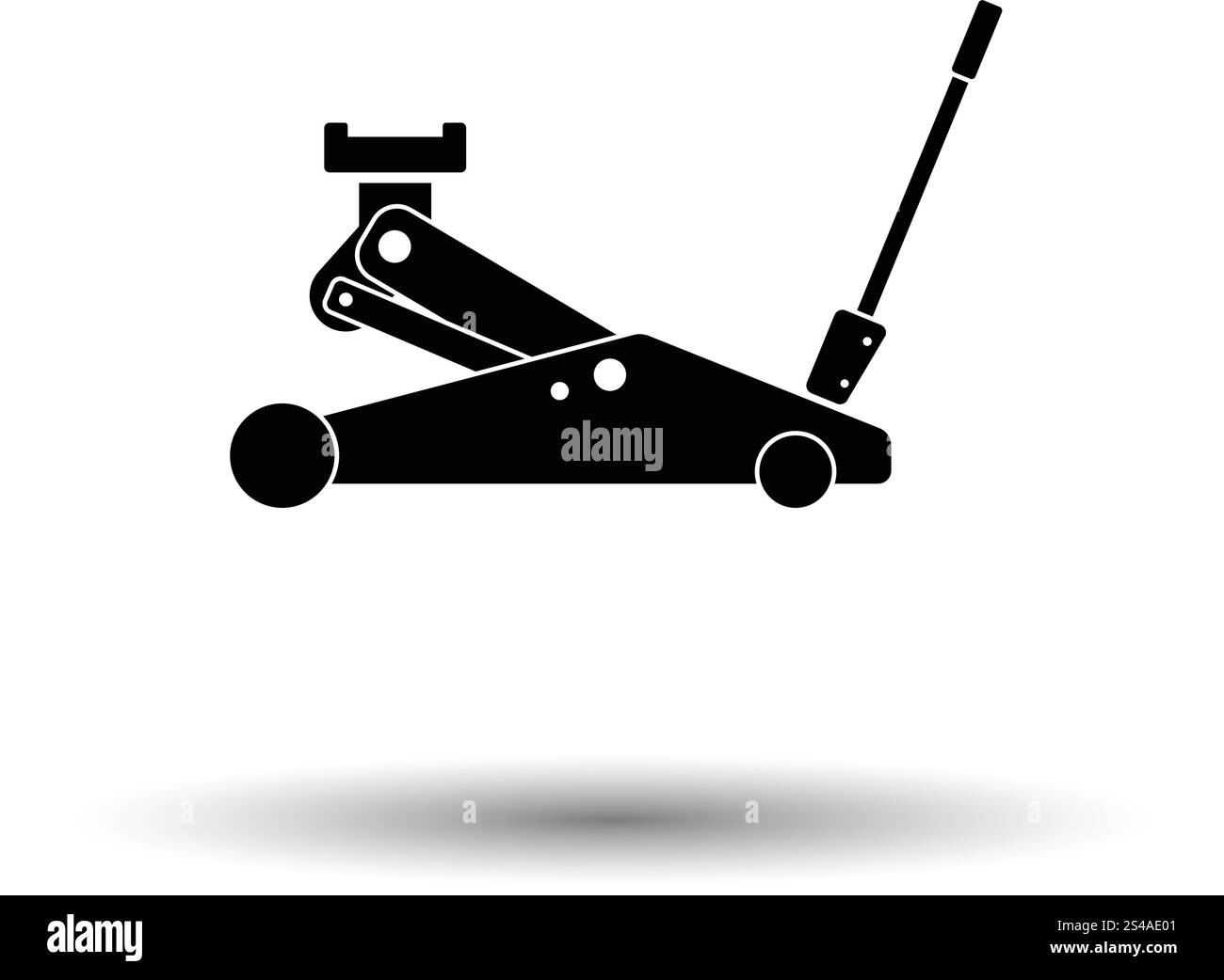 Hydraulic jack icon. White background with shadow design. Vector ...