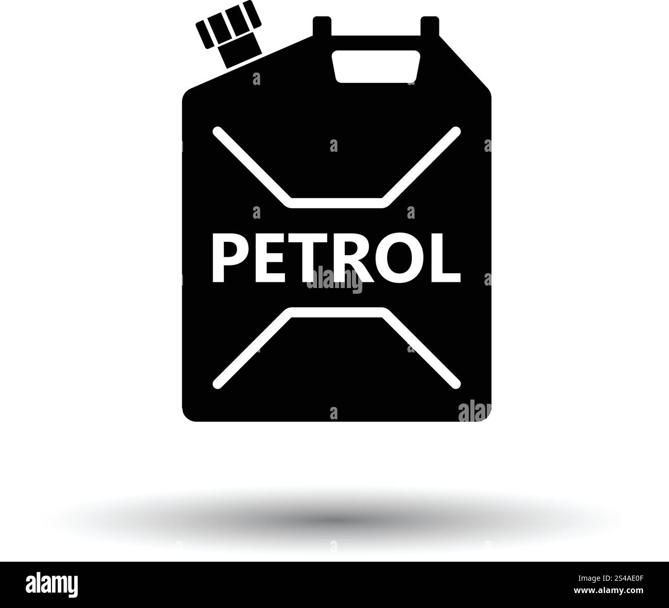 Fuel canister icon. White background with shadow design. Vector ...