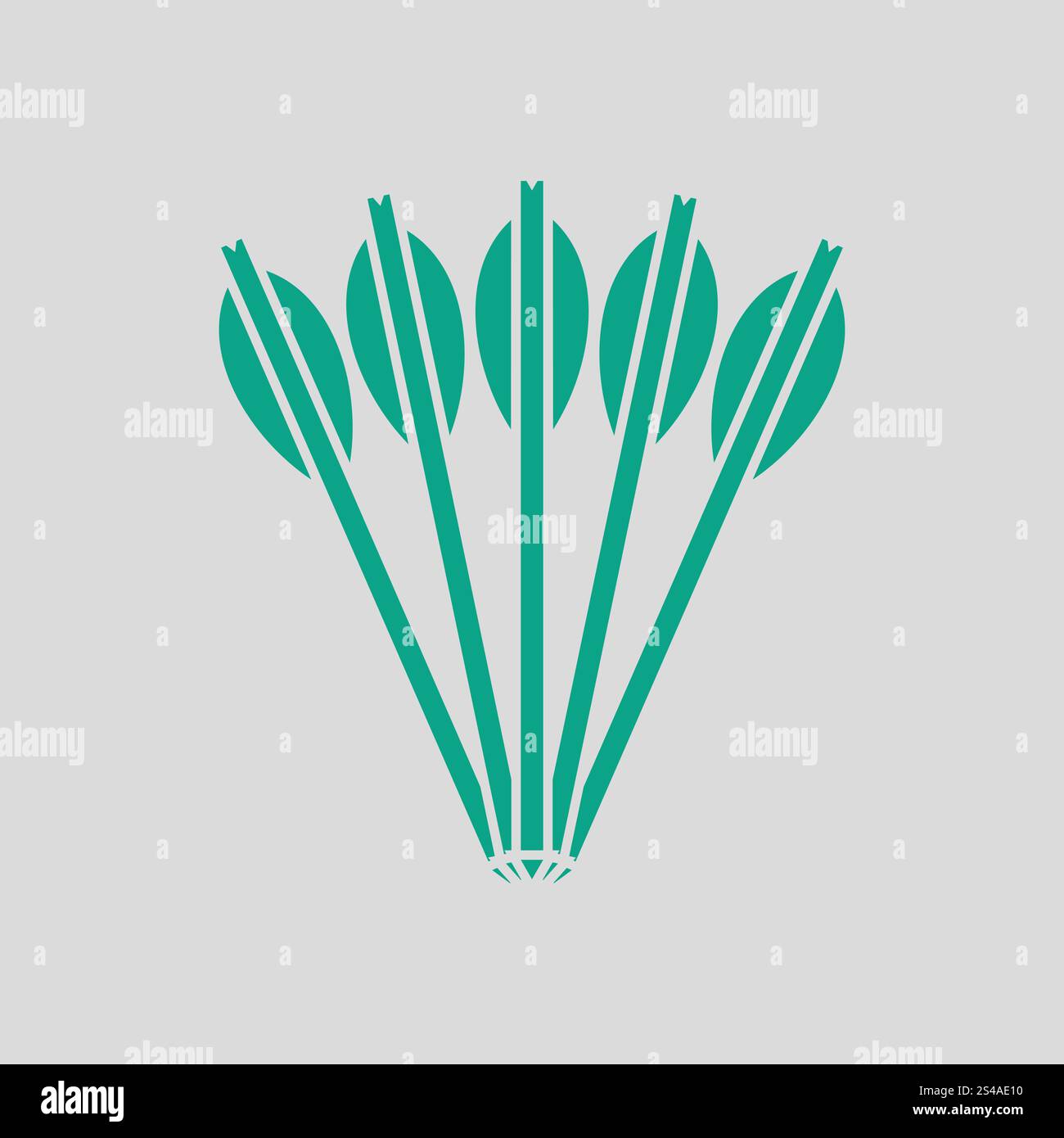 Crossbow bolts icon. Gray background with green. Vector illustration ...