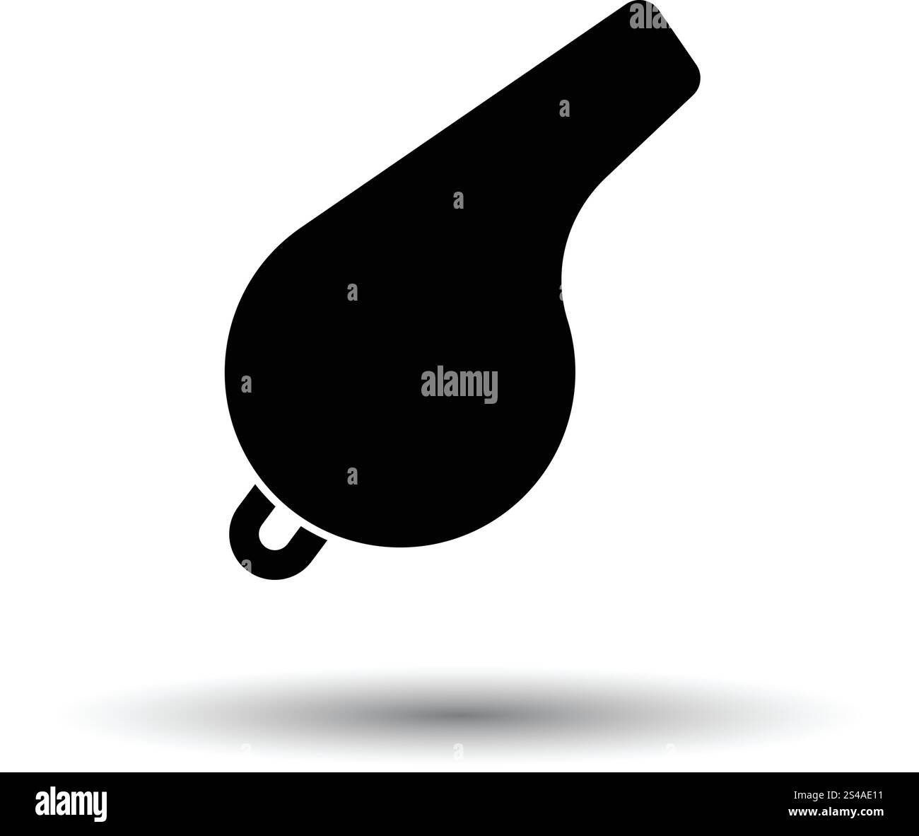 Whistle icon. White background with shadow design. Vector illustration ...