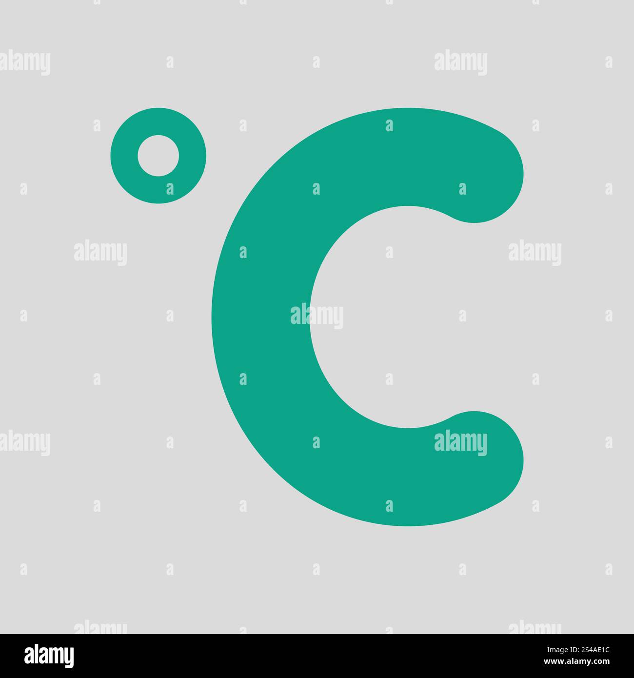 Celsius degree icon. Gray background with green. Vector illustration ...
