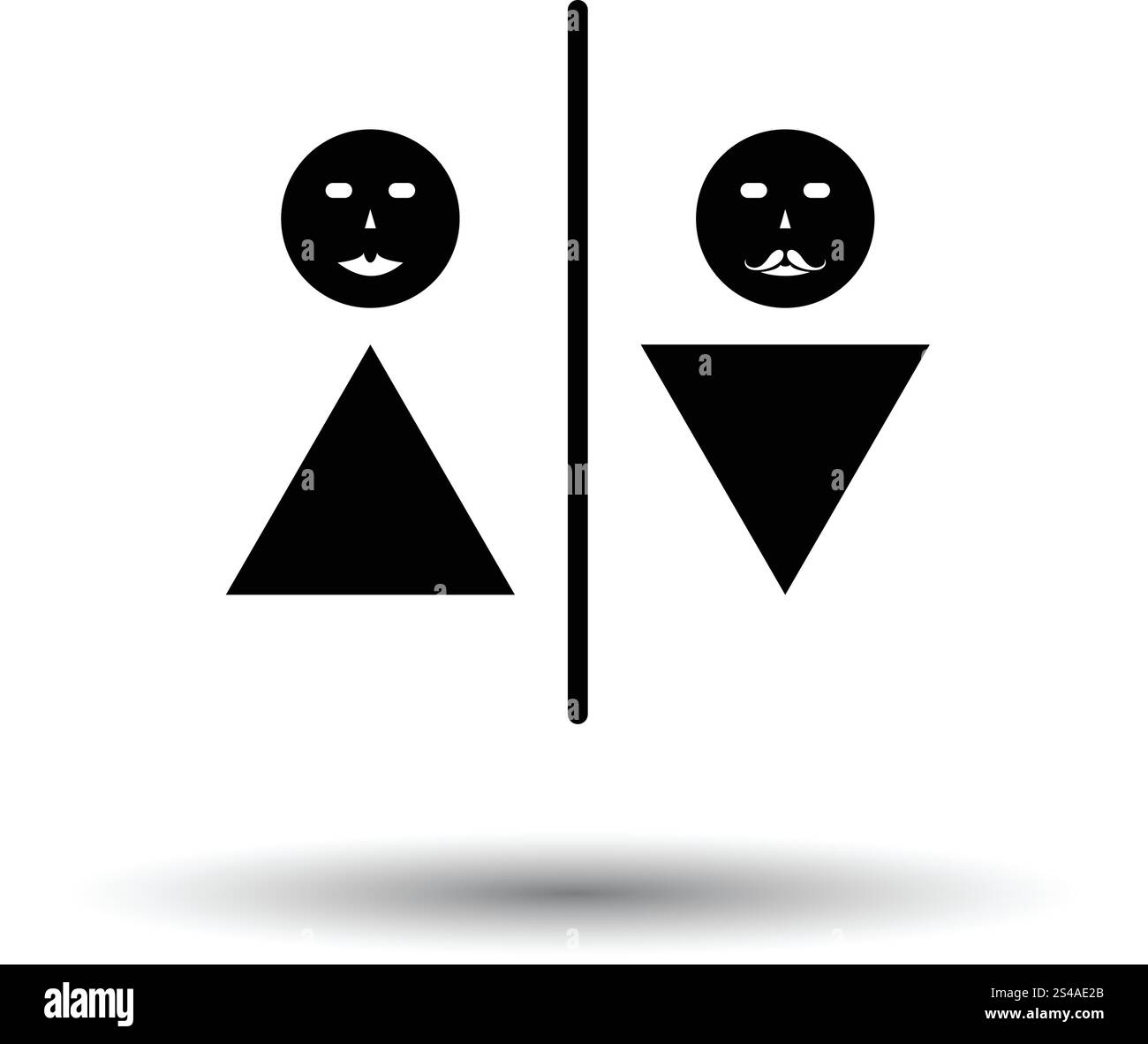 Toilet icon. White background with shadow design. Vector illustration ...