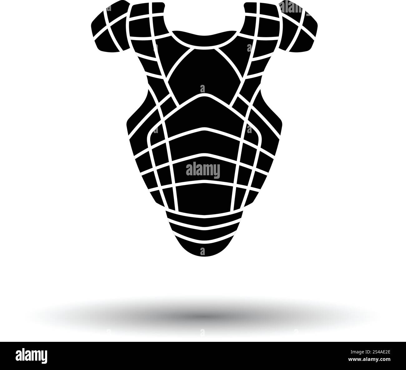 Baseball chest protector icon. White background with shadow design. Vector illustration Stock ...