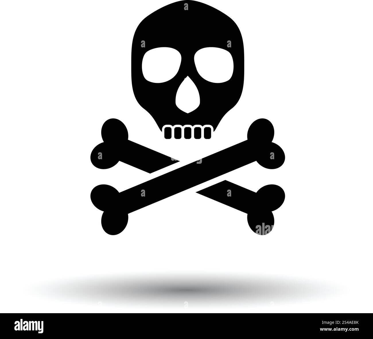 Poison sign icon. White background with shadow design. Vector ...