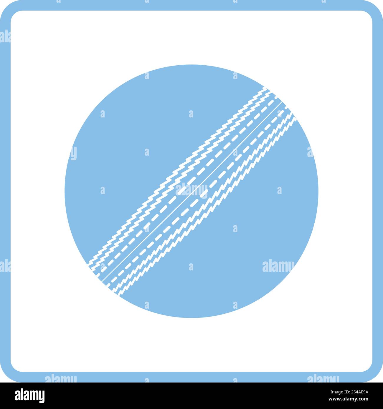 Cricket ball icon. Blue frame design. Vector illustration Stock Vector ...