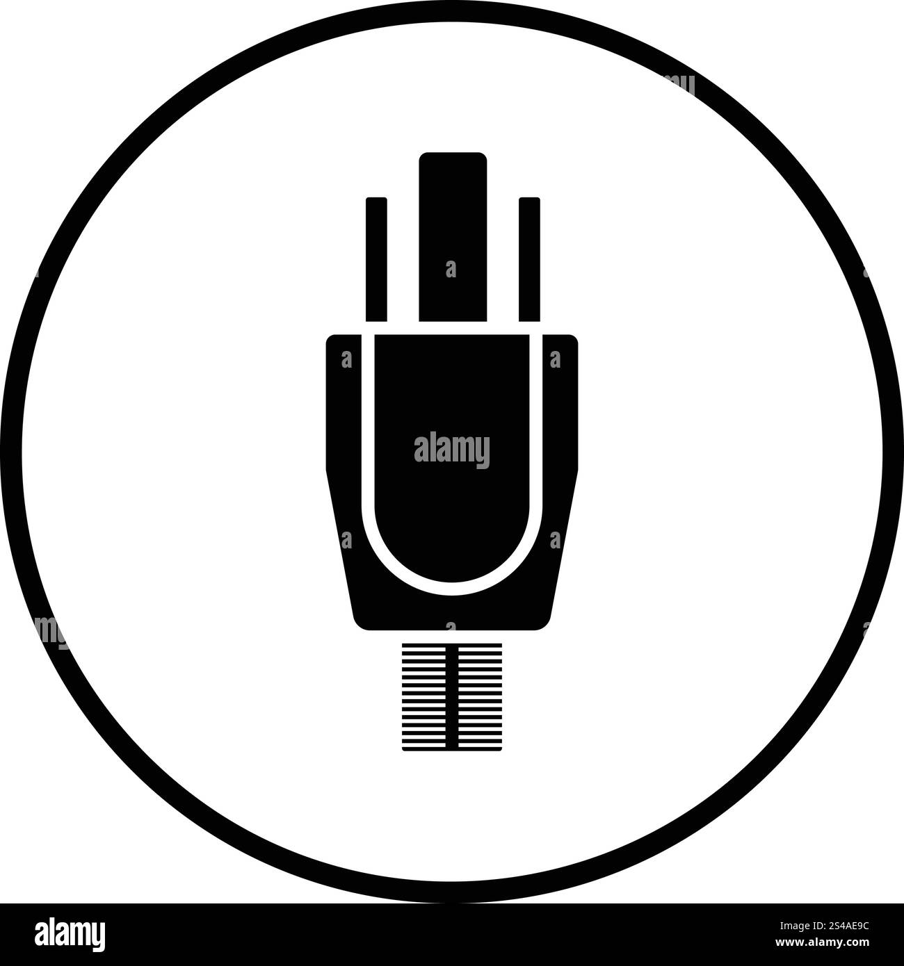 Electrical plug icon. Thin circle design. Vector illustration Stock ...