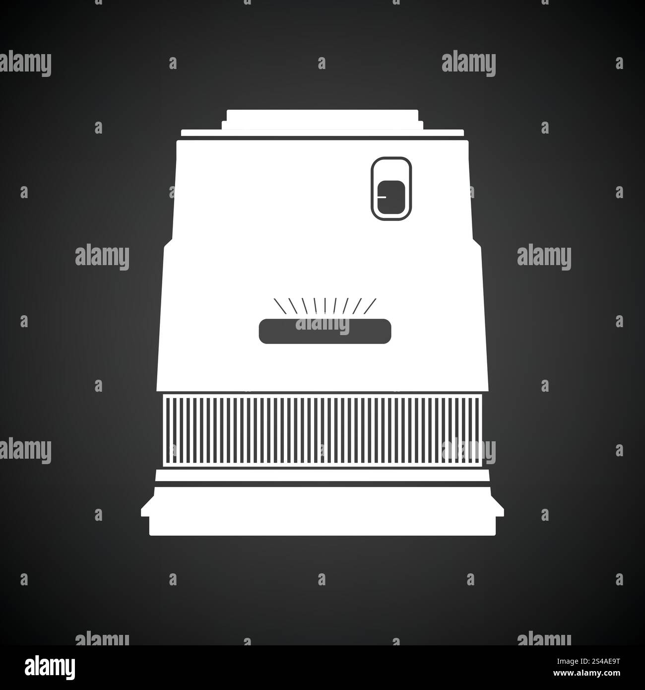 Icon of photo camera wide lens. Black background with white. Vector ...