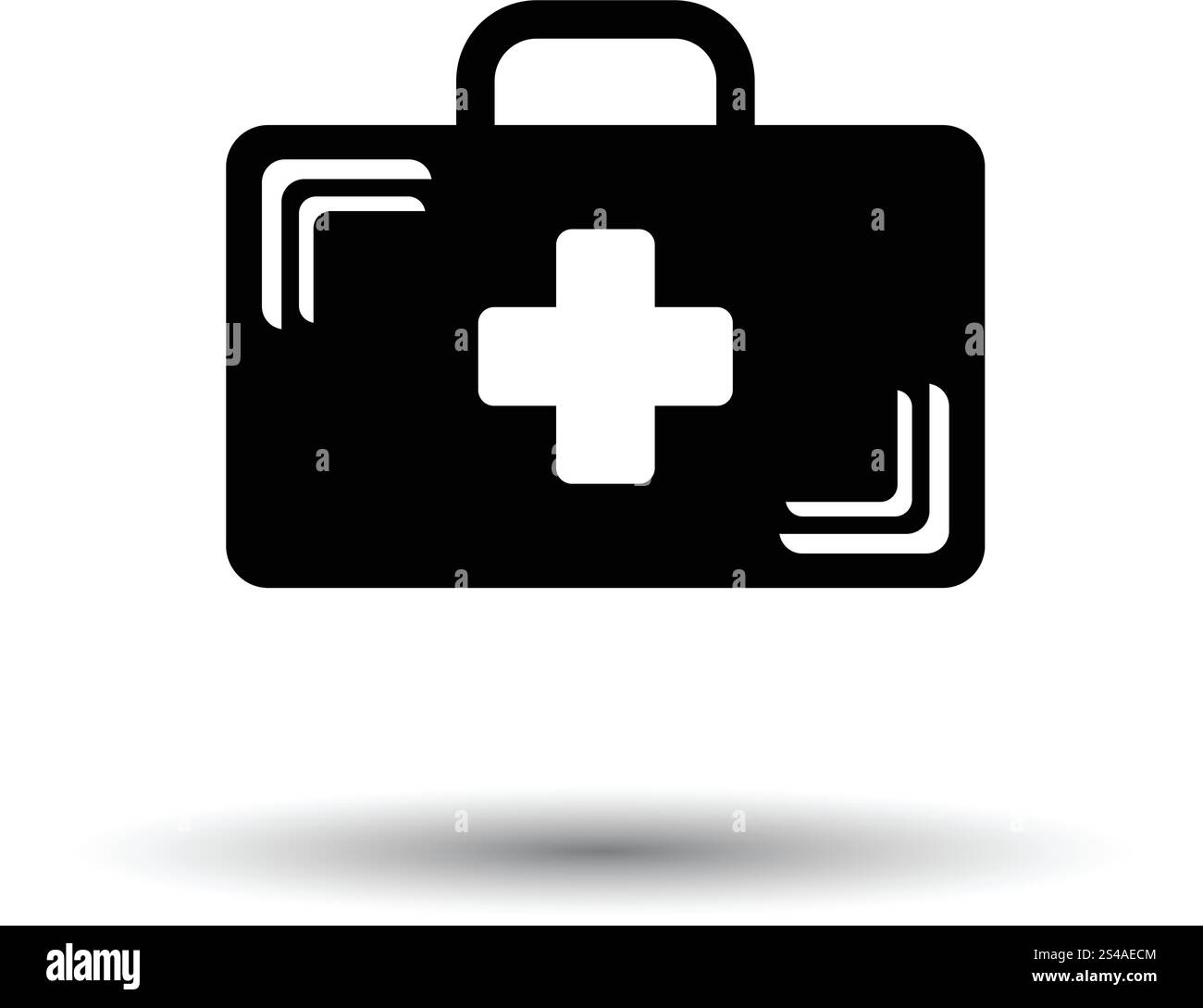 Medical case icon. White background with shadow design. Vector ...