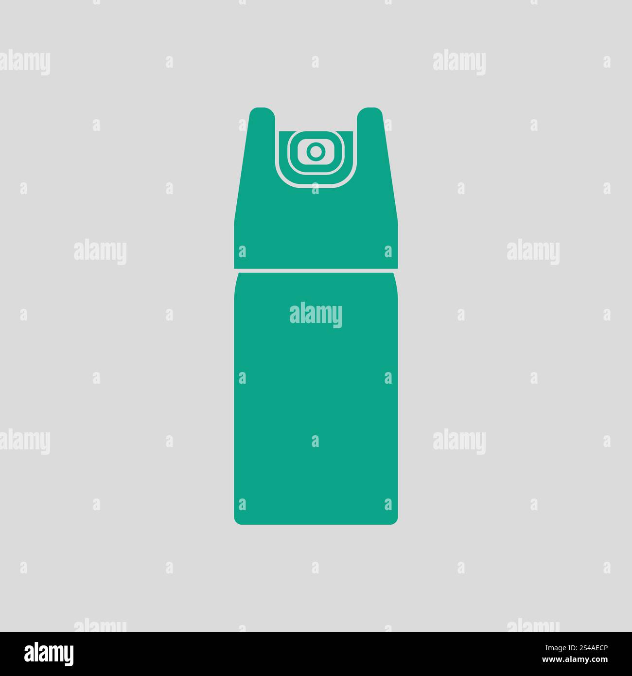 Pepper spray icon. Gray background with green. Vector illustration ...